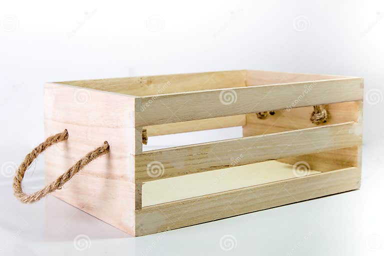 Wooden Box with Rope Handle Stock Photo - Image of gift, rope: 54192002
