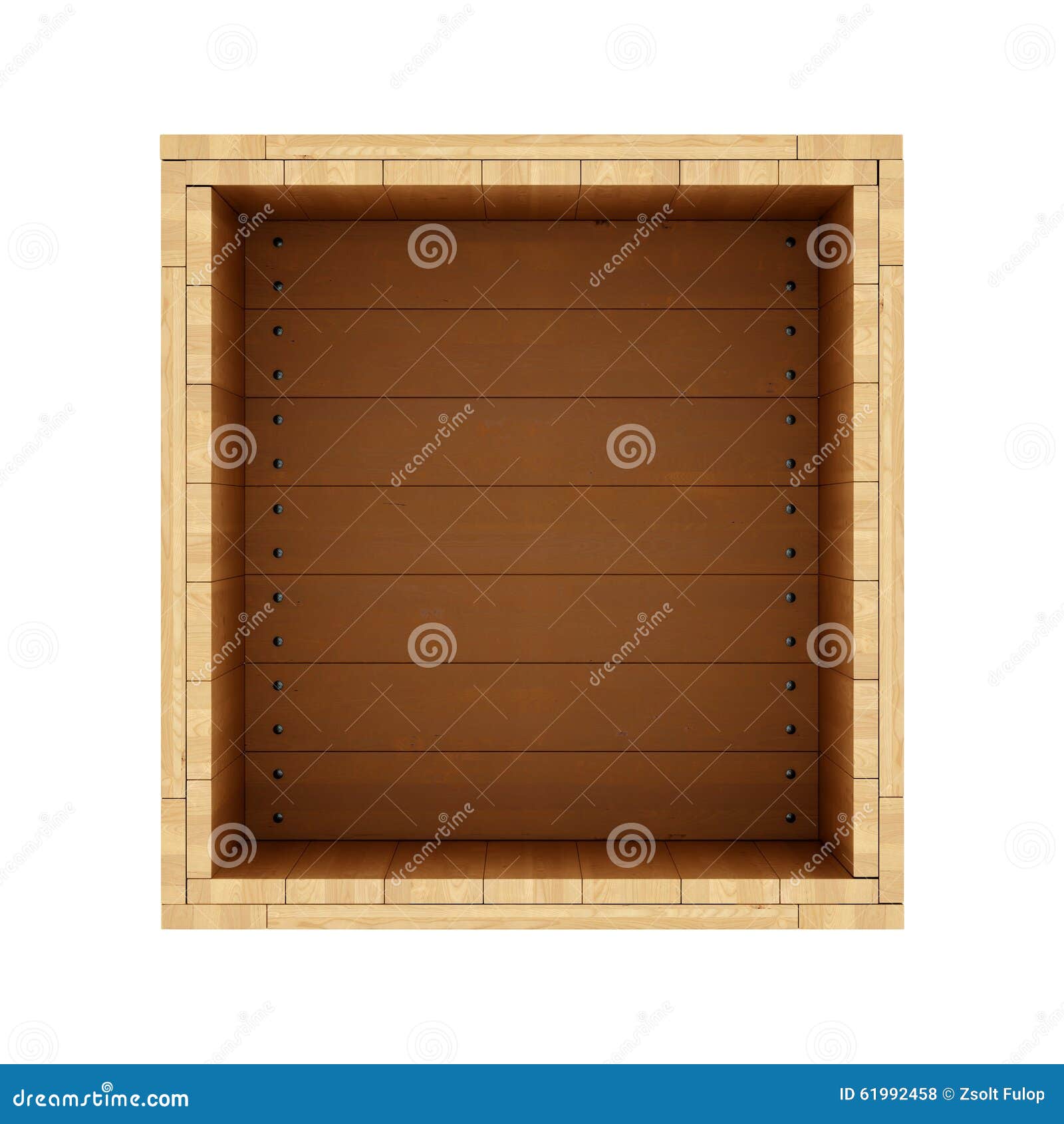 Wooden box from top view stock illustration. Illustration of wooden ...