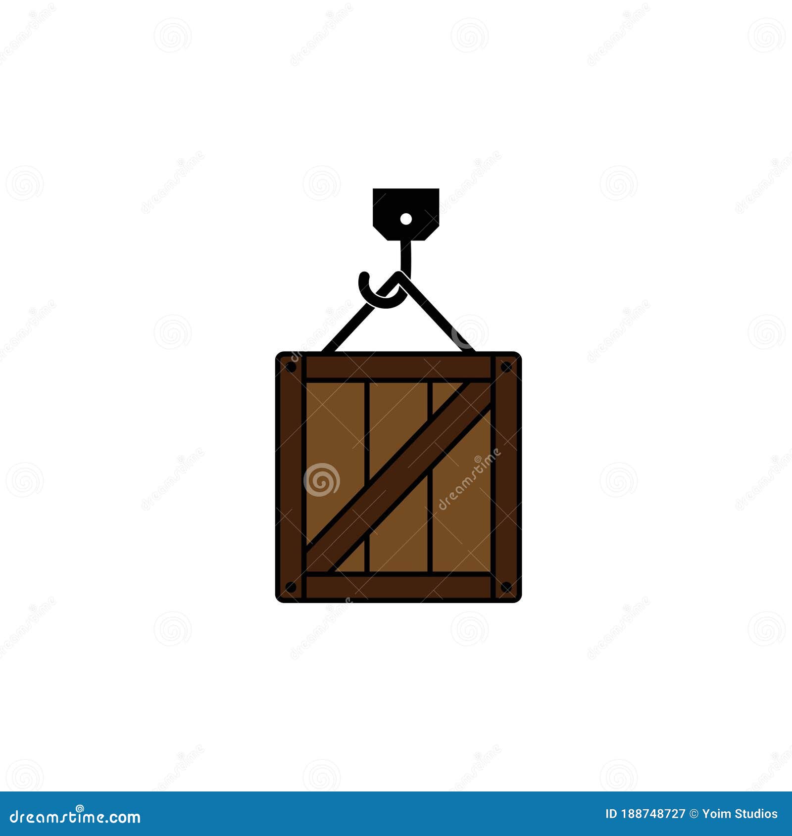 Wooden Box Vector Design Template Illustration Stock Vector ...