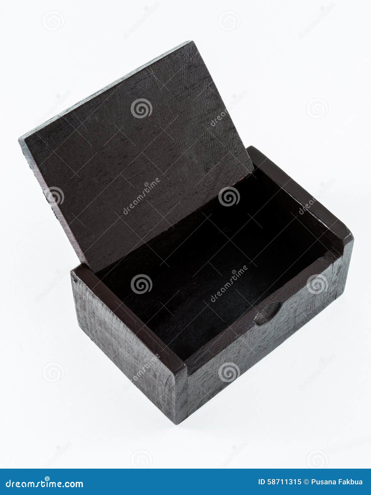 Wooden Box on White Background Stock Image - Image of little, chest ...