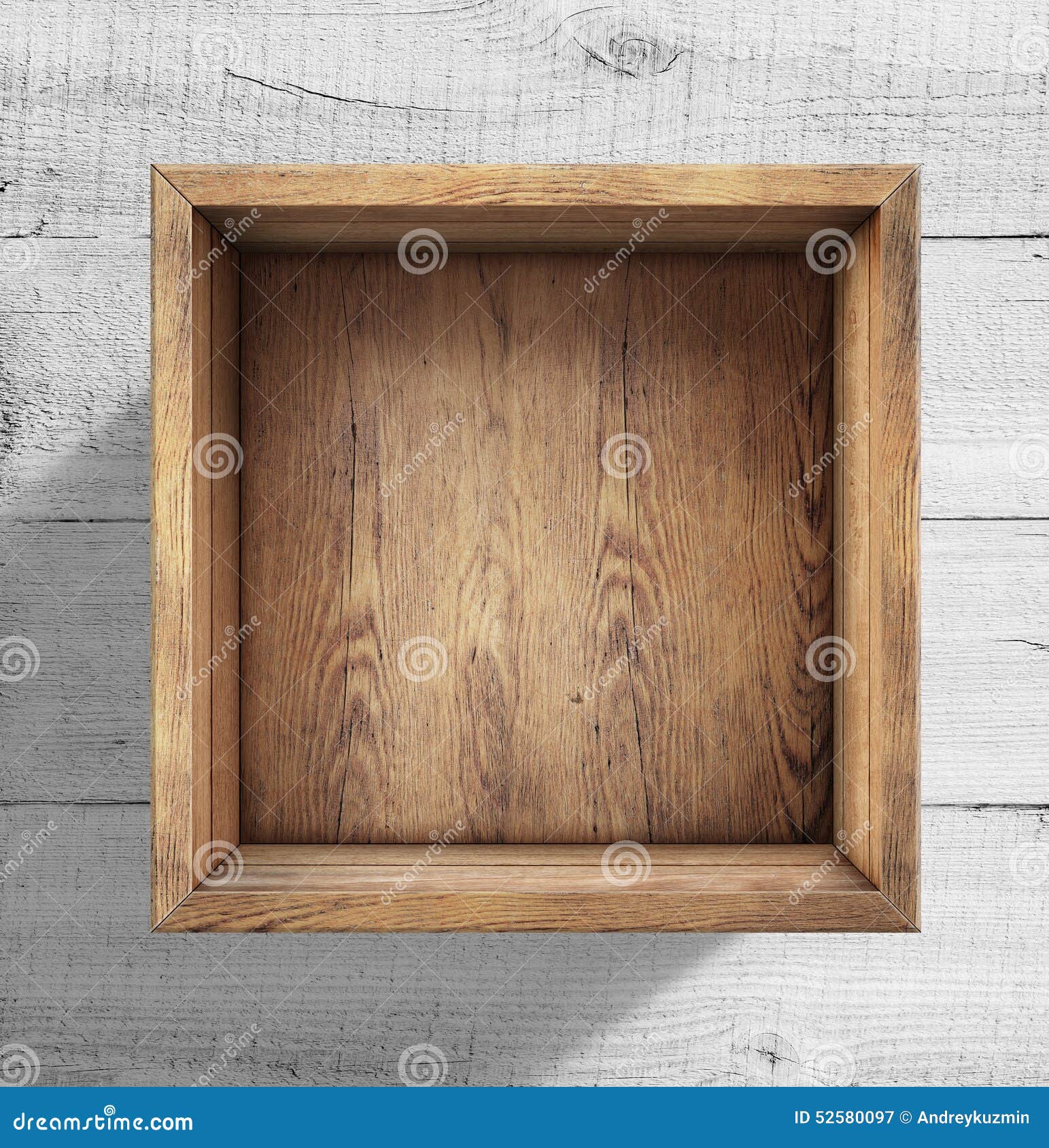 Wooden Box on White Wood Background Stock Image - Image of gift, plank ...