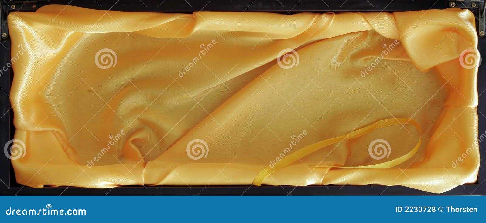 Wooden Box with Yellow Silk in Stock Photo - Image of luxury, colour ...