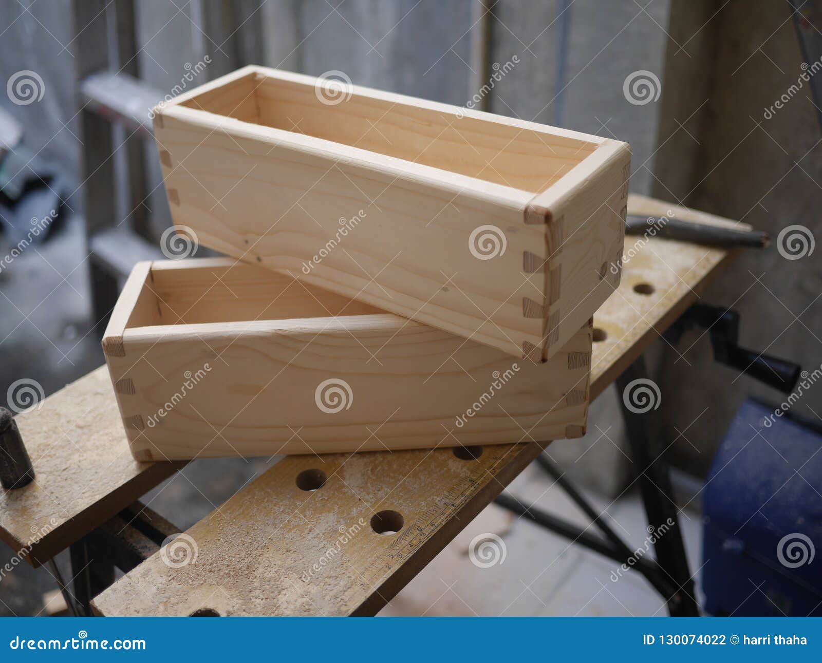 Wooden Boxes with Dovetail Joint Stock Photo - Image of woodcraft ...