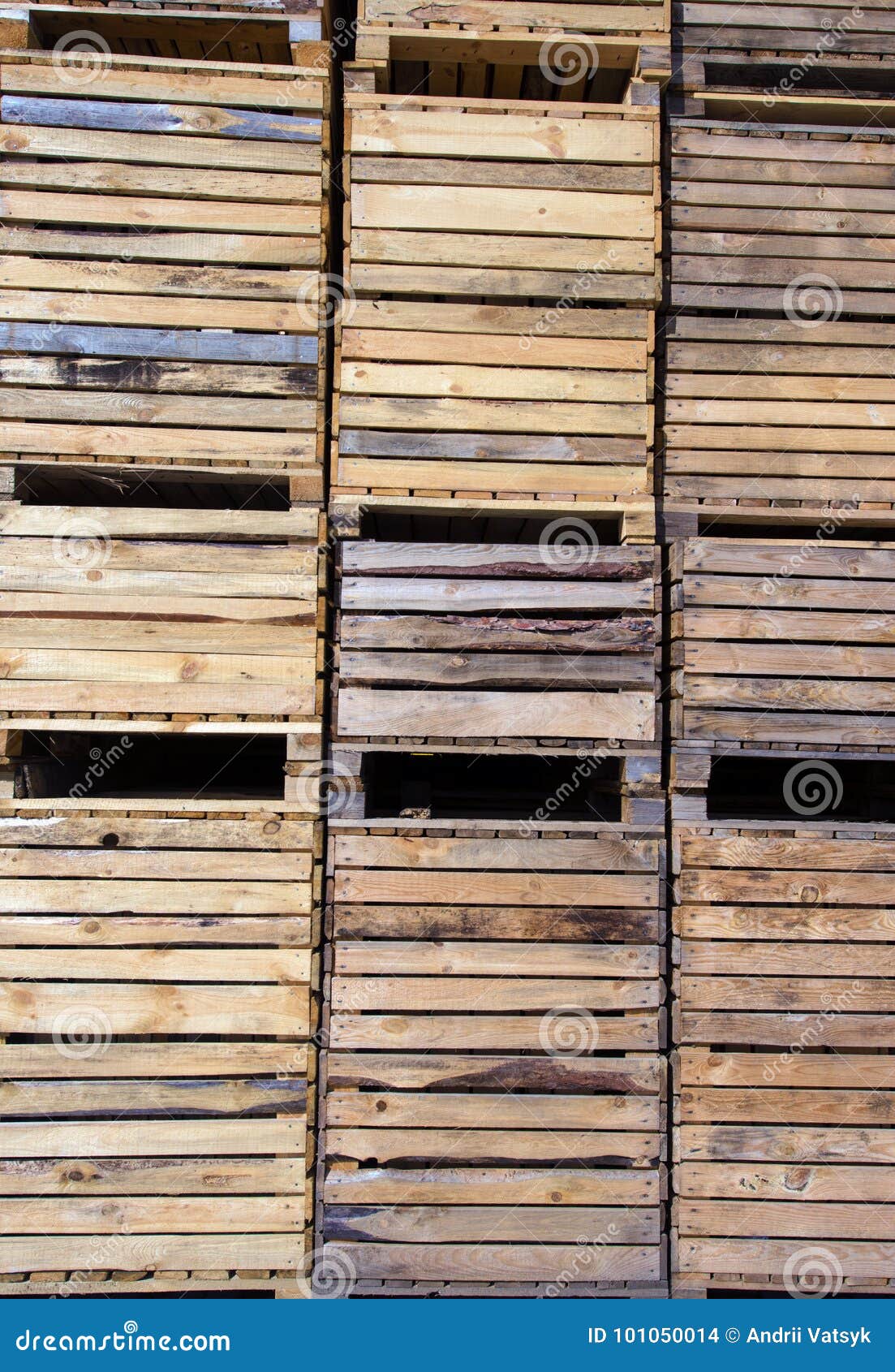 Wooden boxes wall stock photo. Image of freight, pile - 101050014