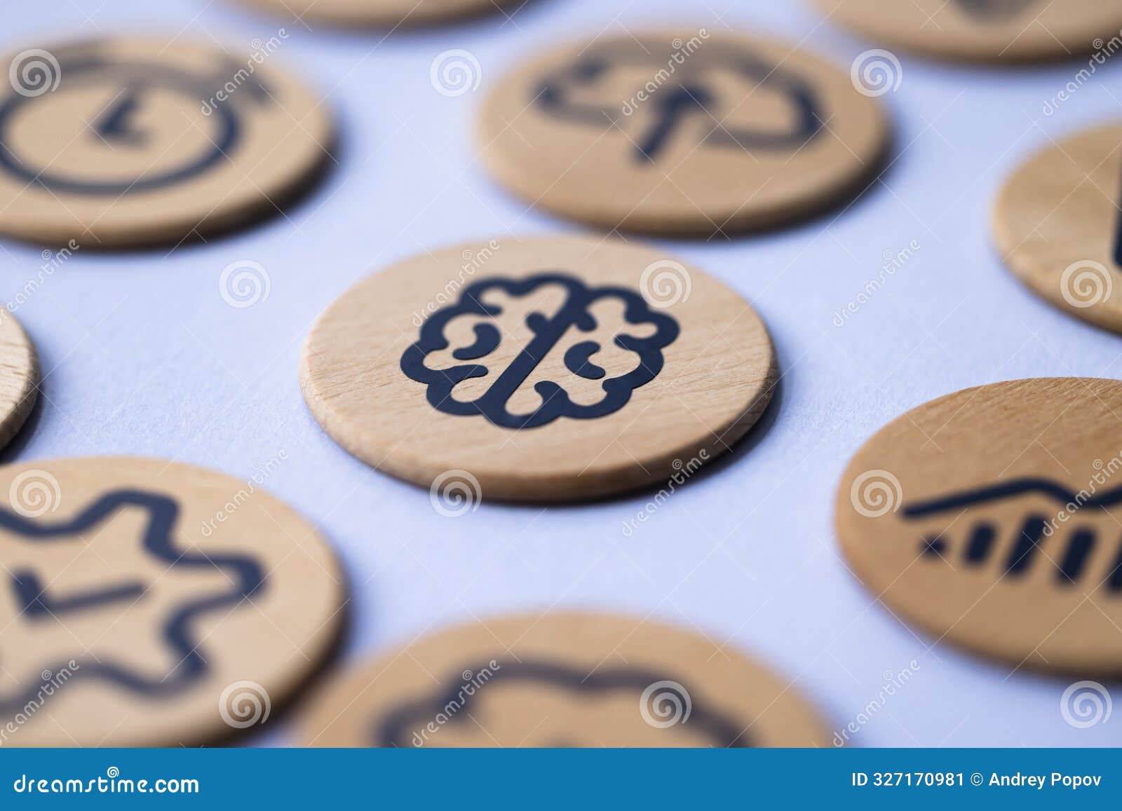 Wooden Brain Cube: a Business Concept Symbolizing Intelligence ...