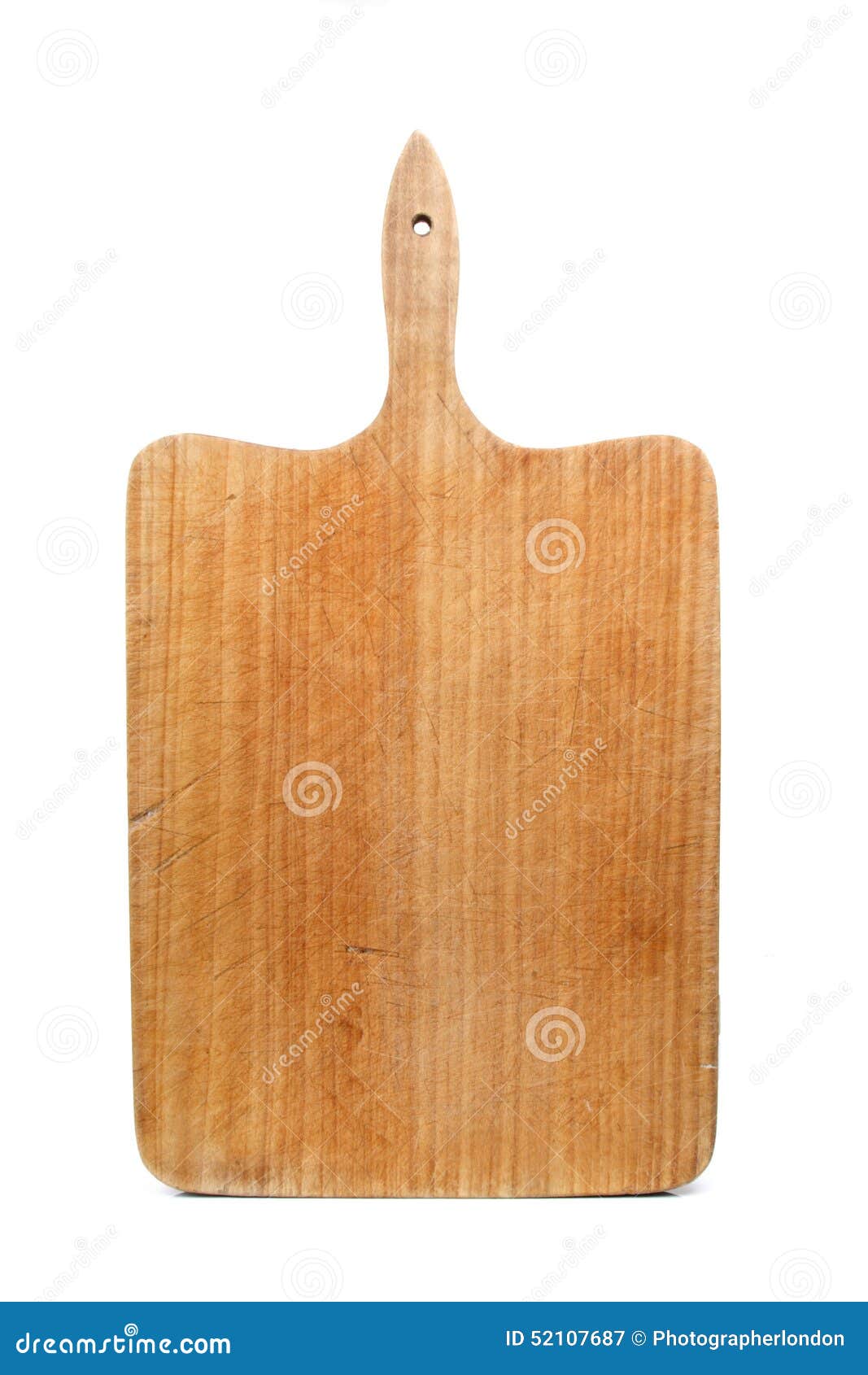 Wooden Bread Board on White Background Stock Image - Image of dinner ...