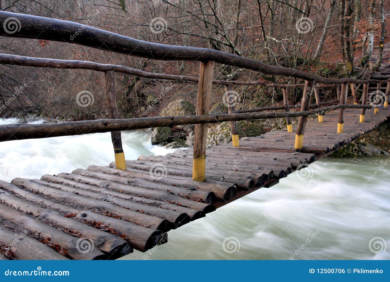 Wooden bridge stock photo. Image of construction, beam - 12500706
