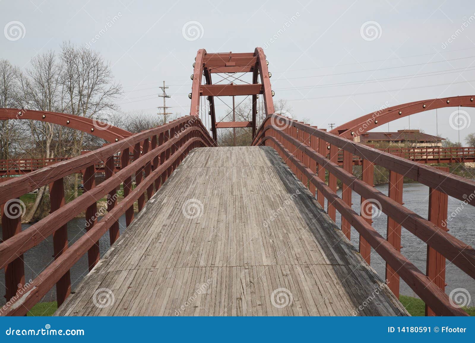 Wooden Bridge stock image. Image of park, river, path - 14180591