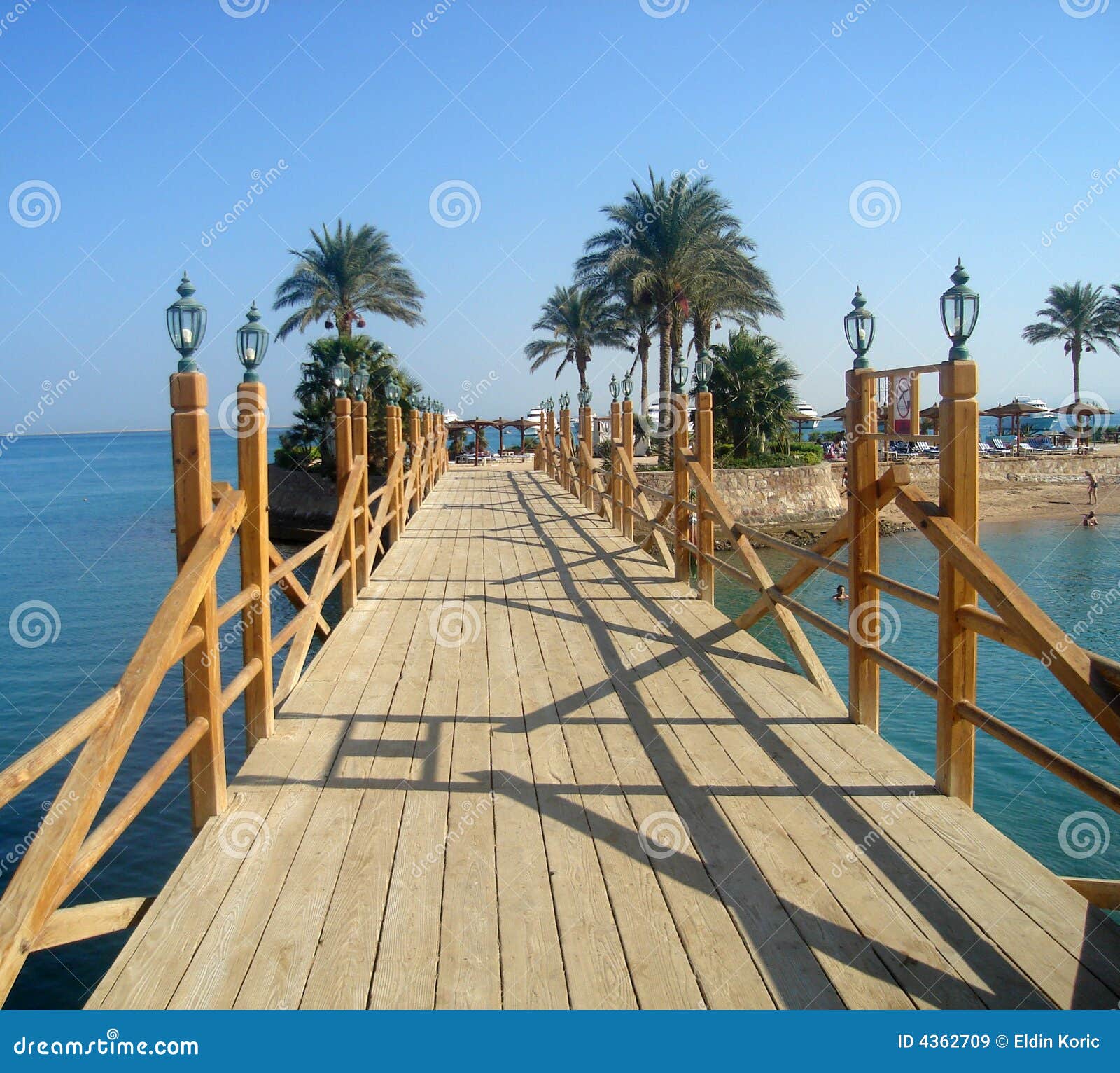 Wooden bridge stock image. Image of colors, living, ocean - 4362709