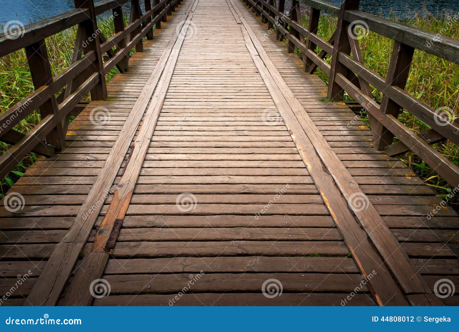 Wooden Bridge Across the River Stock Photo - Image of crossing ...