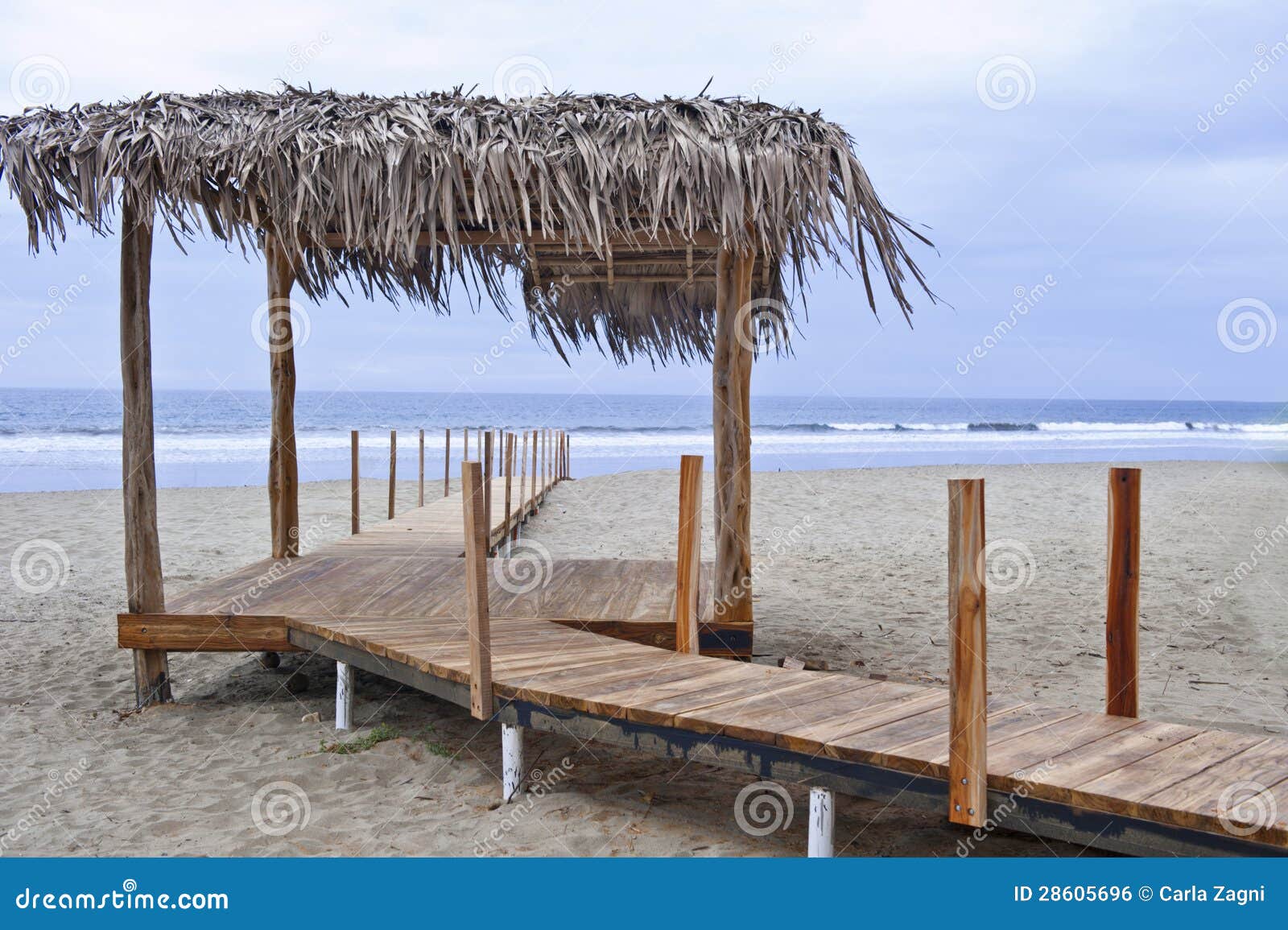 Wooden bridge on a beach stock photo. Image of wood, road - 28605696