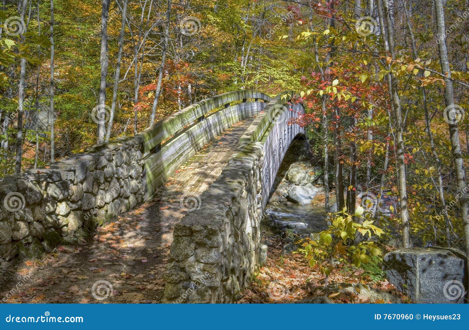 Wooden Bridge Crossing a Creek Stock Photo - Image of beautiful, creek ...