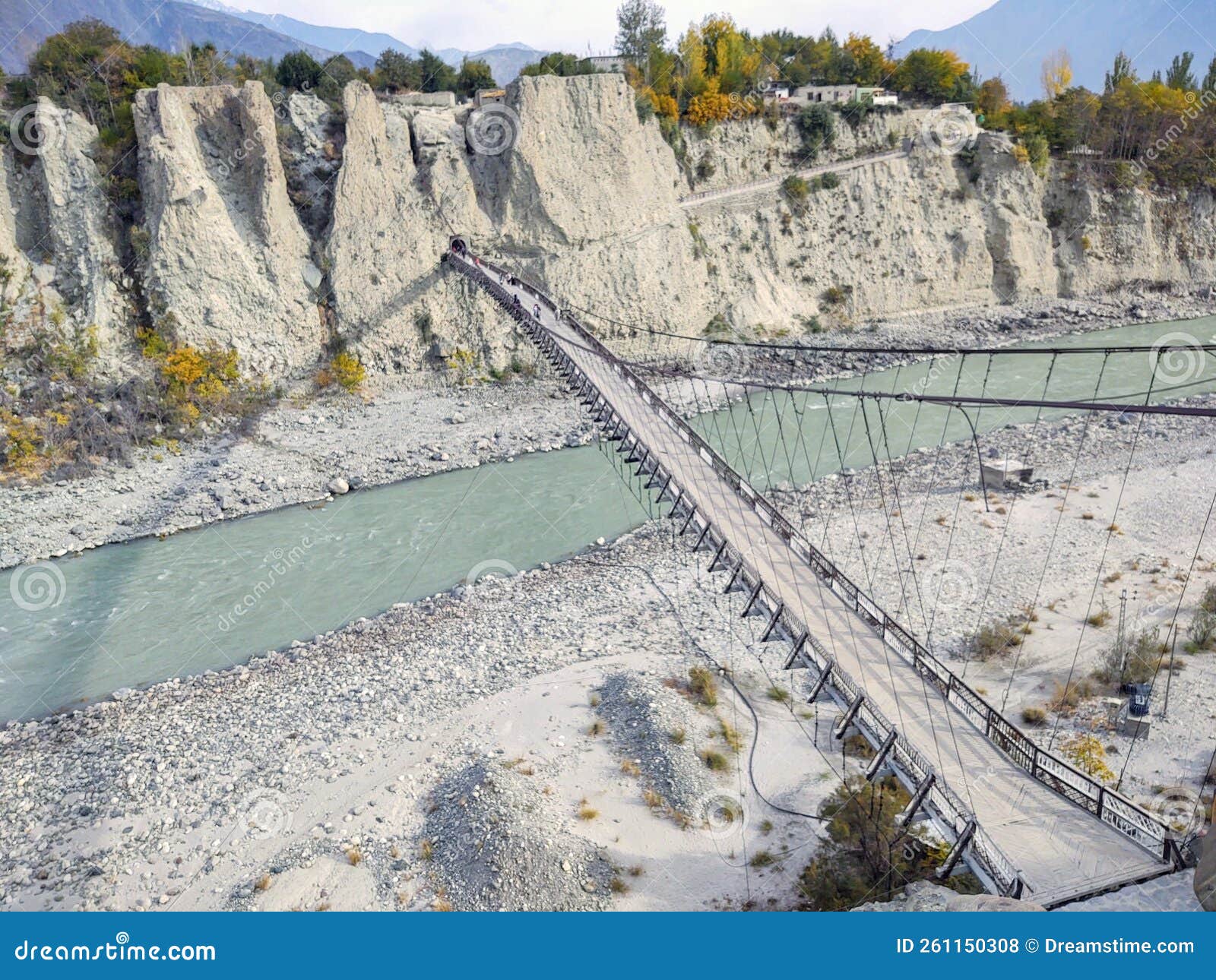 Wooden Bridge in Gilgit Baltistan Pakistan Stock Photo - Image of ...
