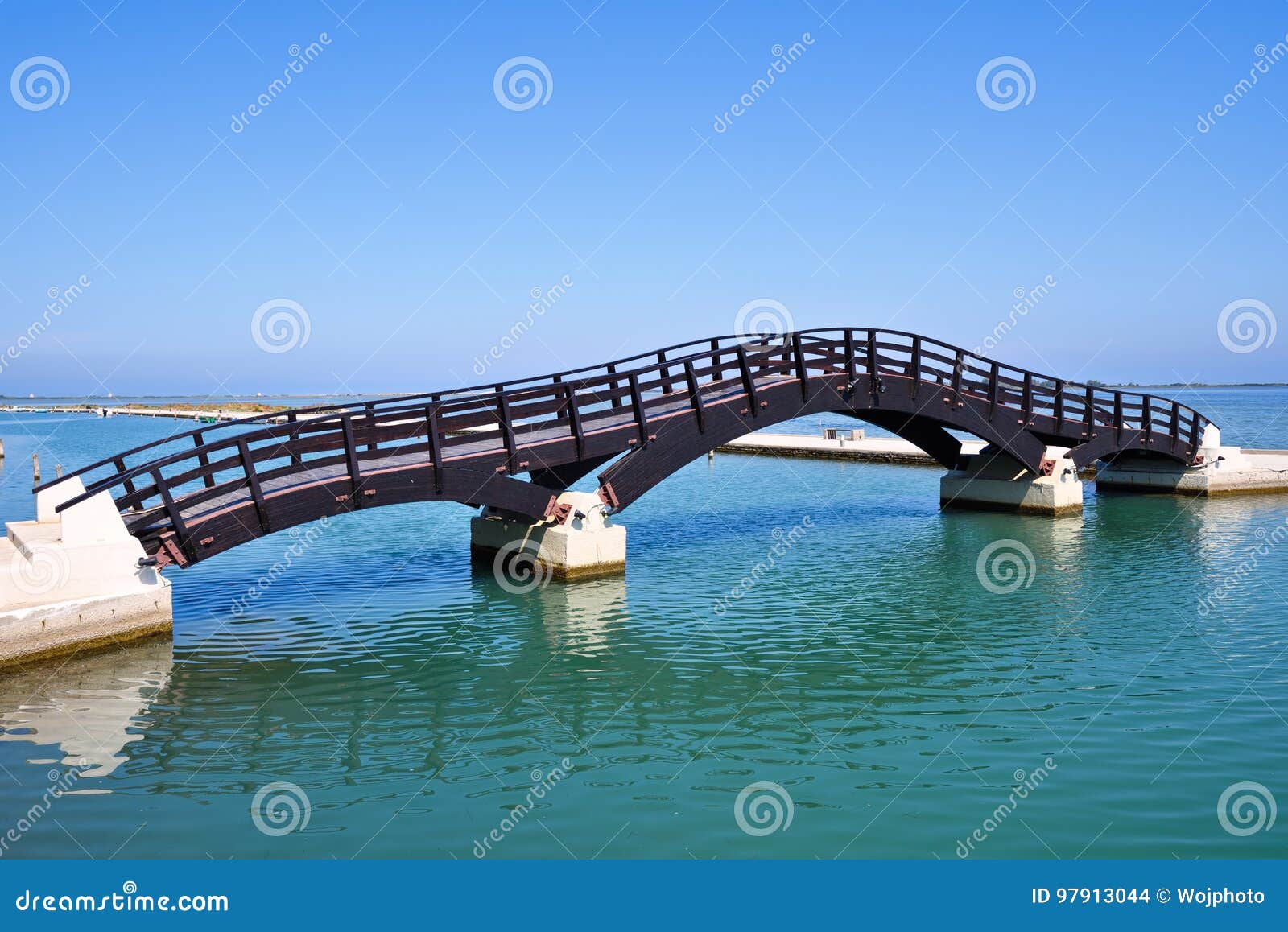 Wooden Bridge in Lefkada Town Stock Photo - Image of greek, elegant ...