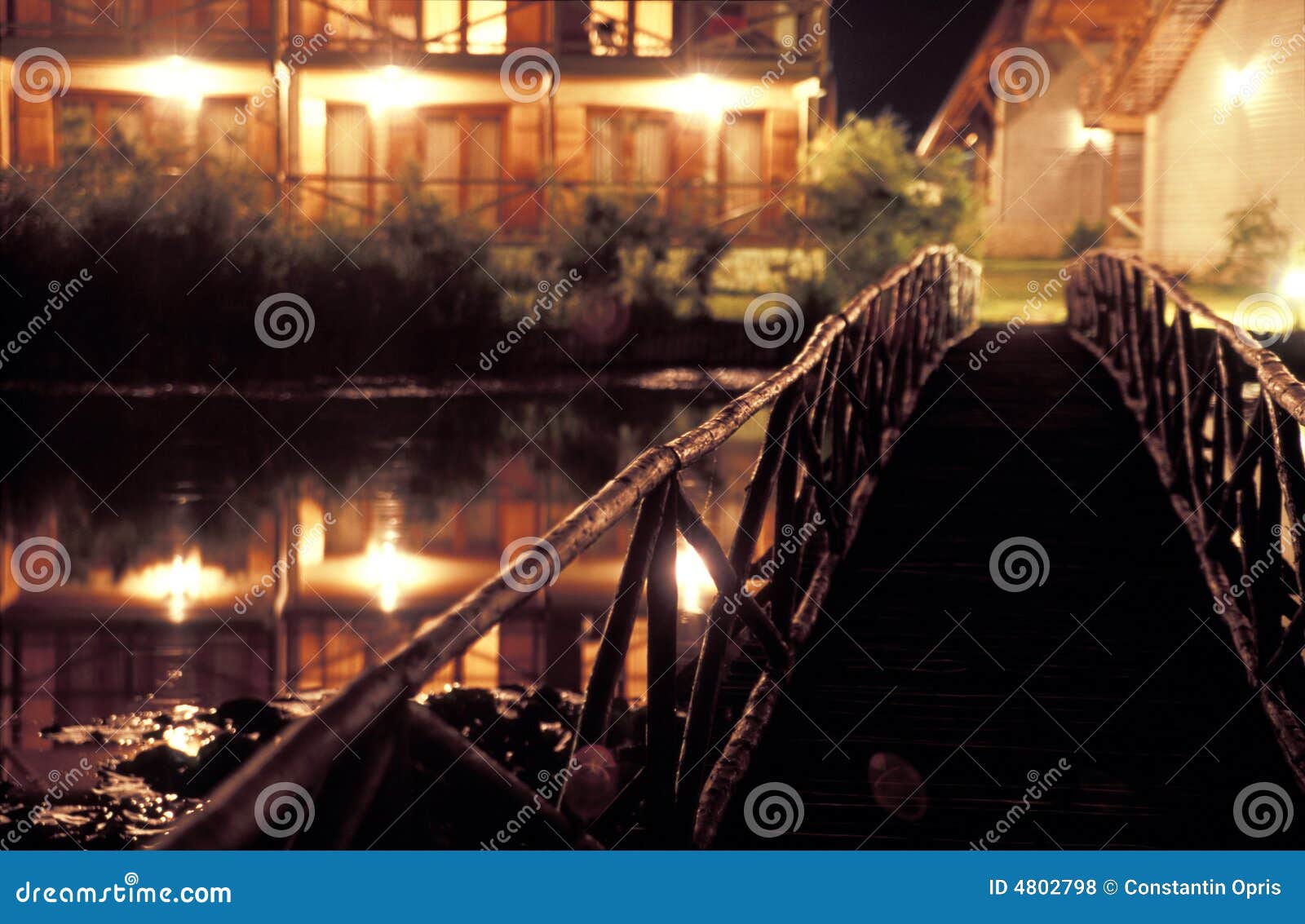 Wooden Bridge Luxury Resort Stock Photo - Image of calm, outdoor: 4802798