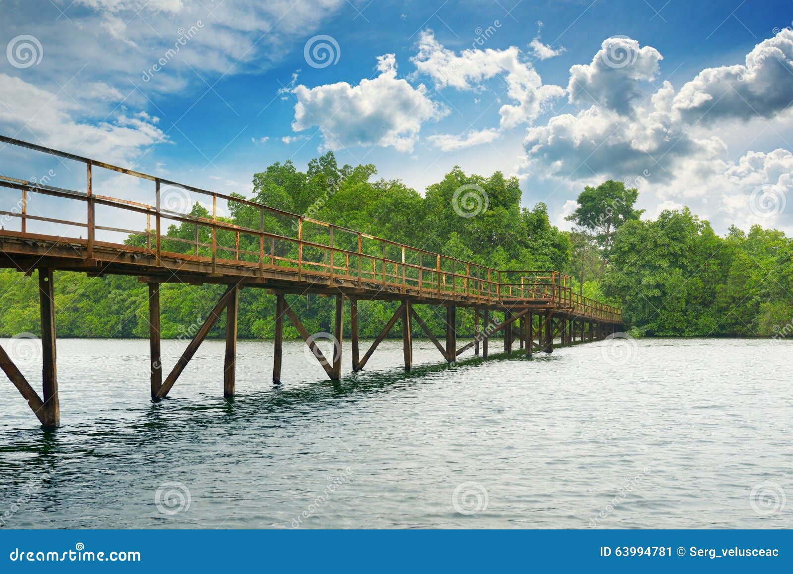 Wooden bridge stock image. Image of lake, nature, park - 63994781