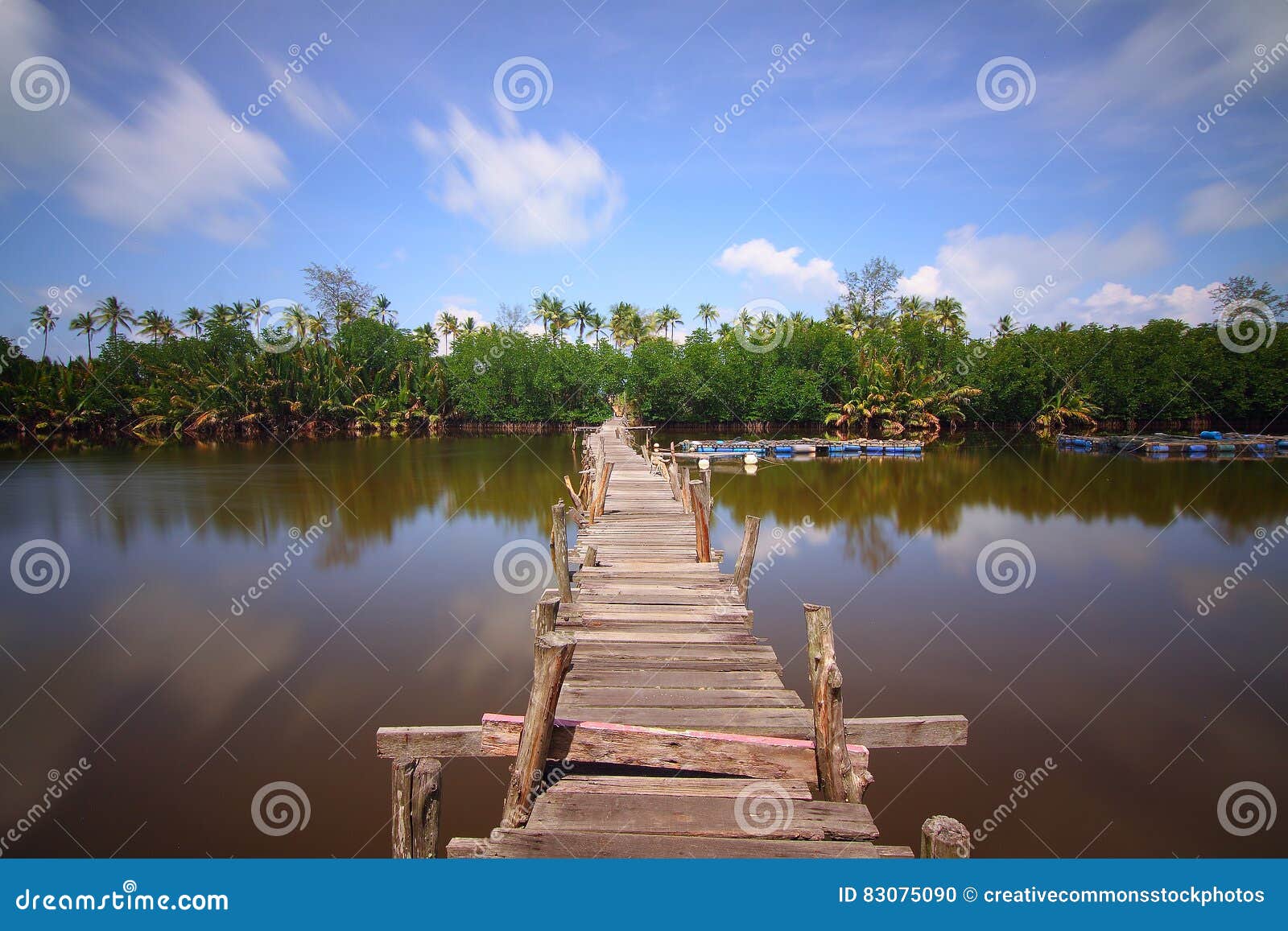 Wooden Bridge Over Lake Picture. Image: 83075090