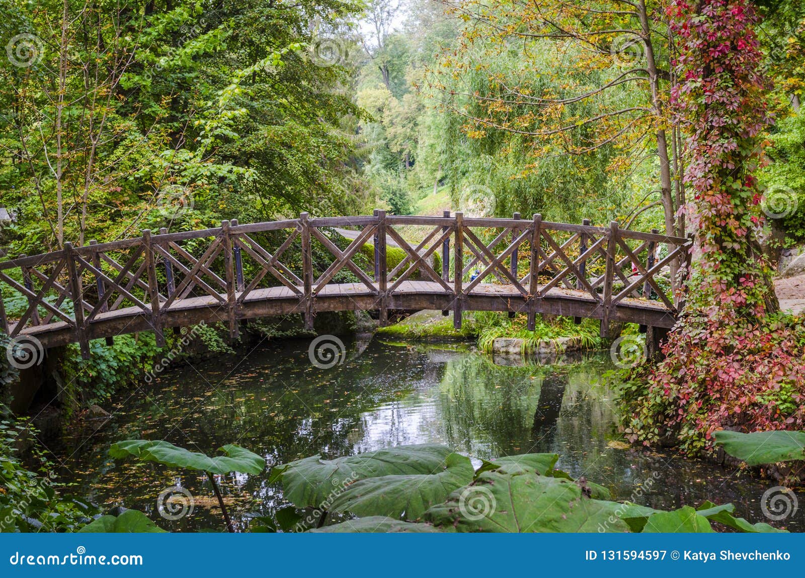Wooden Bridge Over the Pond Stock Image - Image of tourism, travel ... Wooden Bridge Over the Pond Stock Image - Image of tourism, travel ...