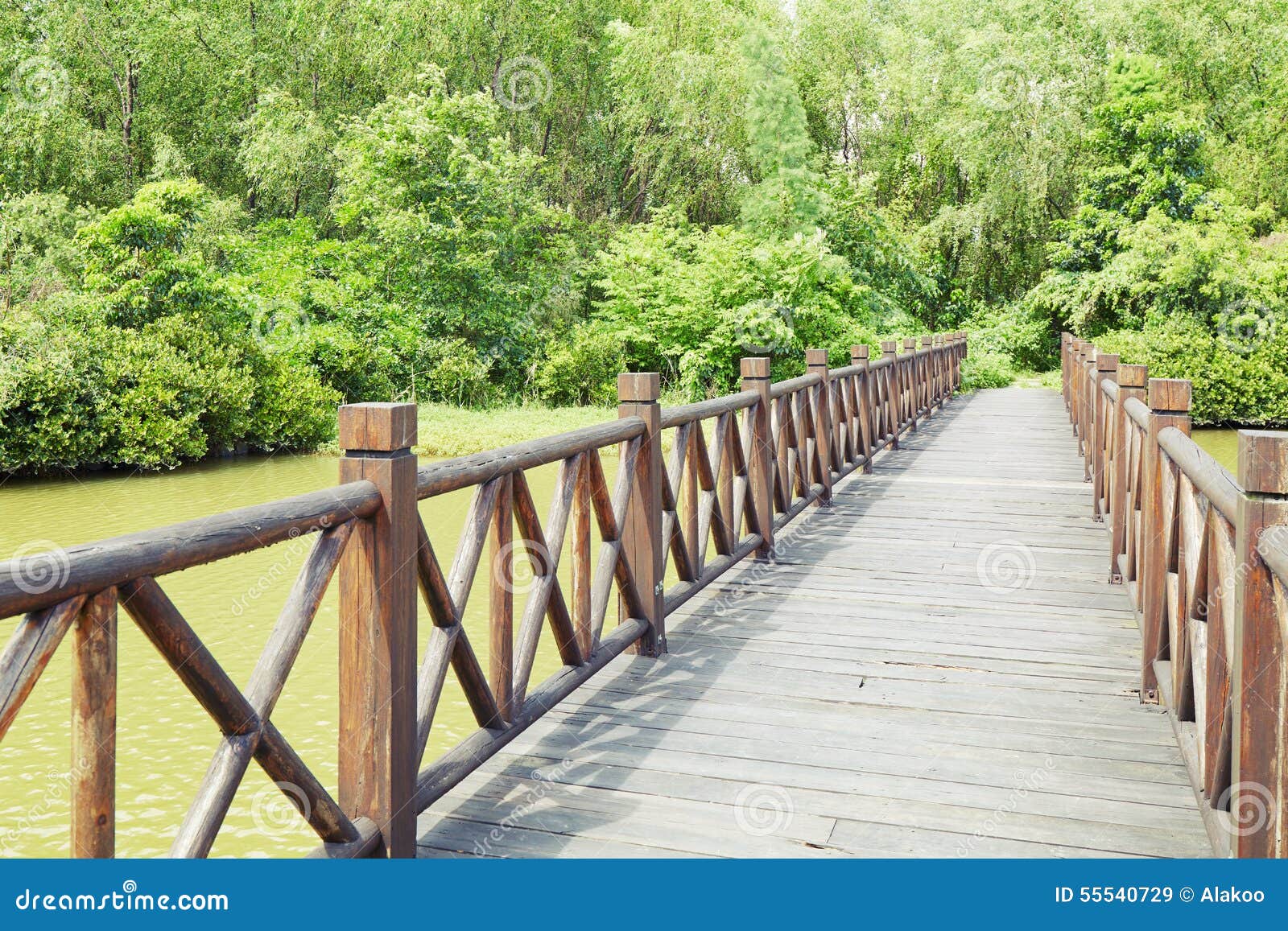 Wooden wood bridge stock image. Image of plants, wood - 55540729