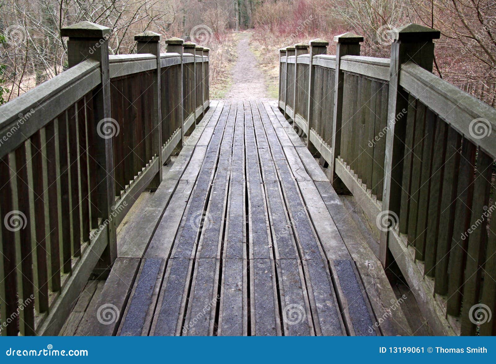 Wooden Bridge into Rural Countryside Stock Image - Image of countrysie ...