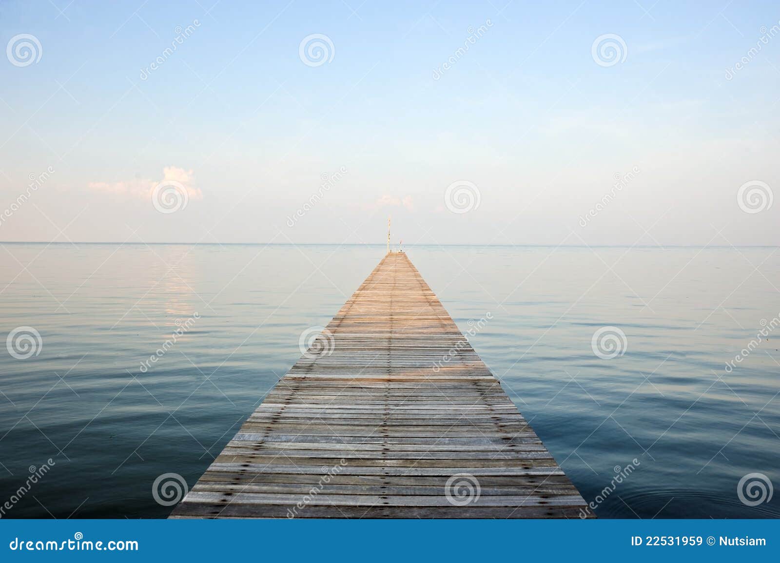Wooden bridge into the sea stock image. Image of travel - 22531959