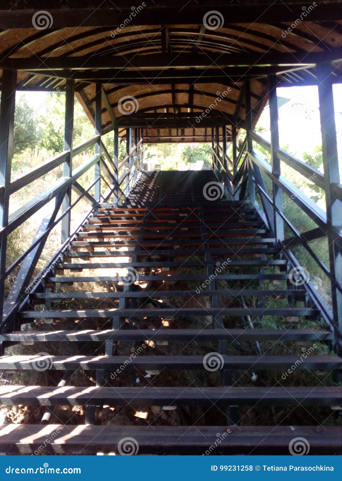 Road, steps, way up stock photo. Image of wooden, bridge - 99231258
