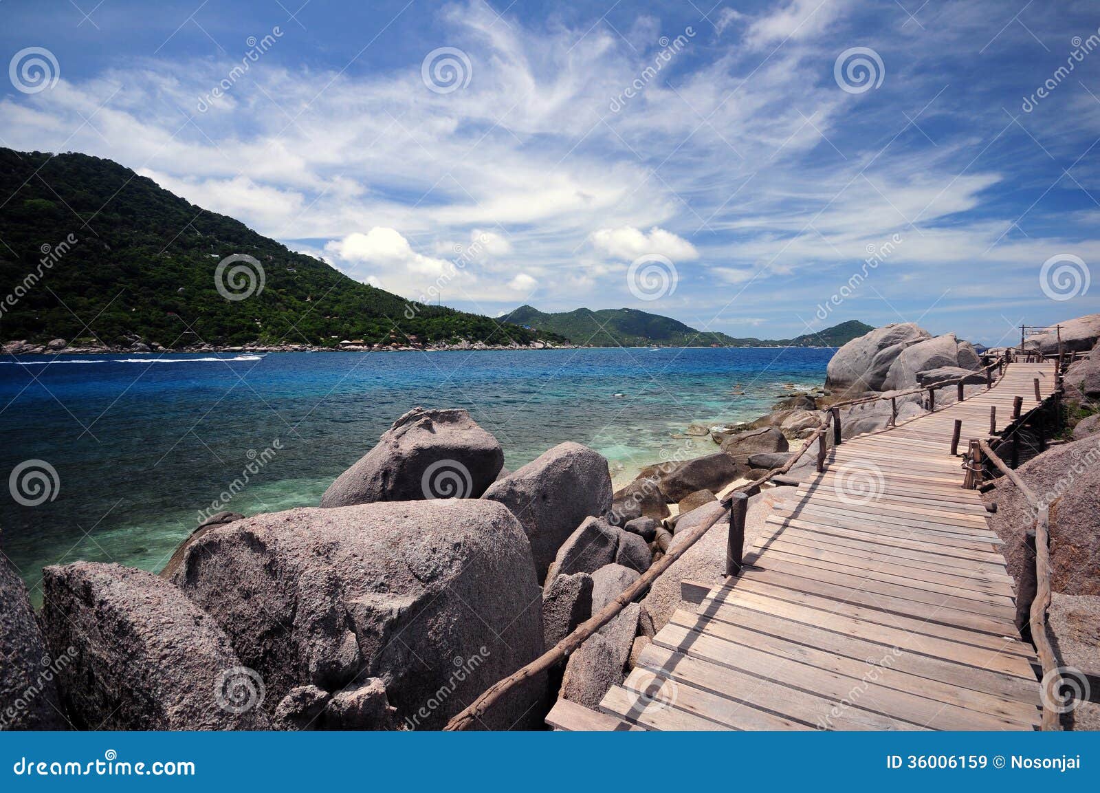 Wooden bridge to sea stock image. Image of road, nature - 36006159
