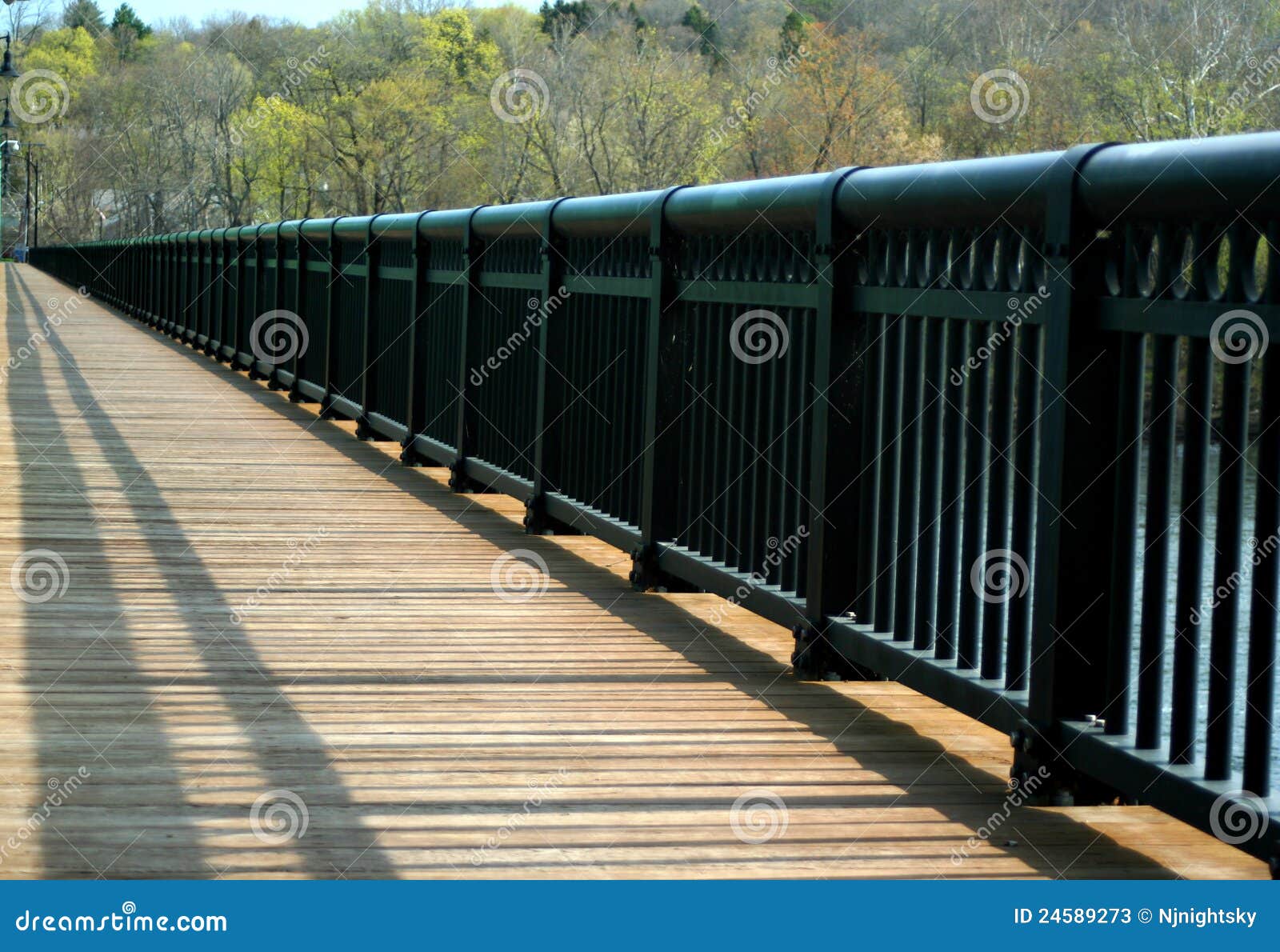 Wooden bridge walkway stock image. Image of railing, bridge - 24589273