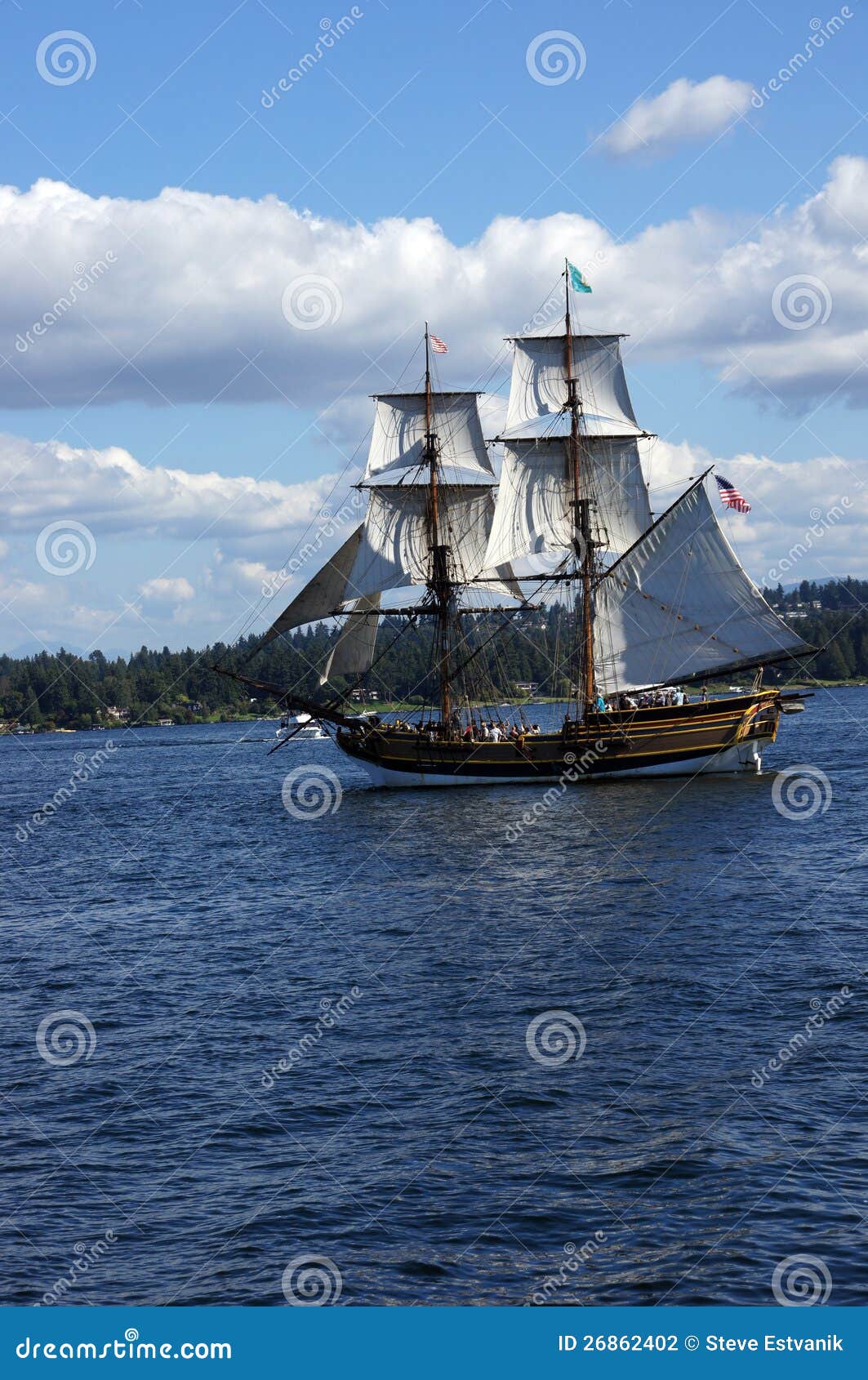 The Wooden Brig, Lady Washington Editorial Photography - Image of smoke ...