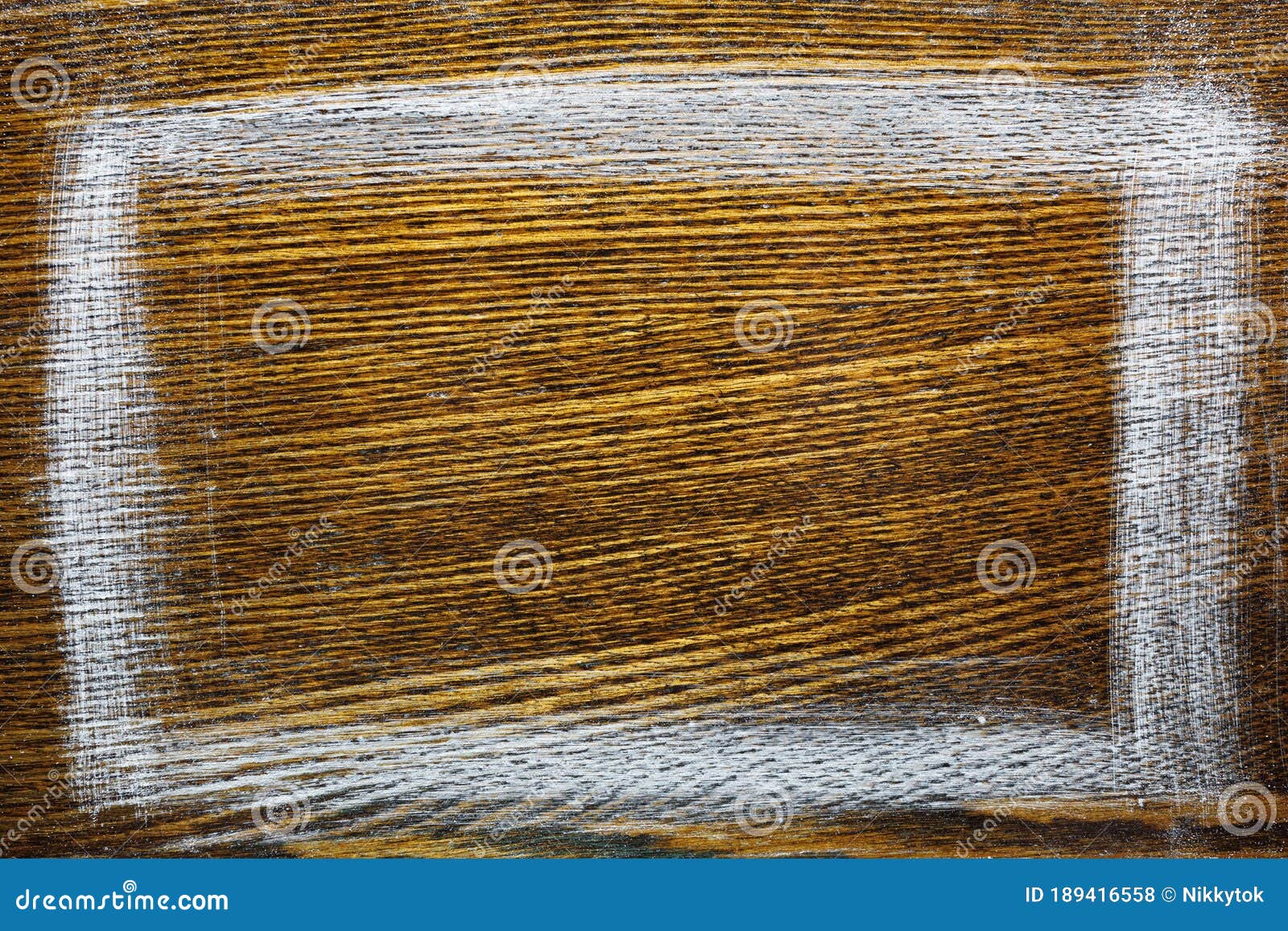 Wooden Brown Background with White Scratched Frame Stock Photo - Image ...