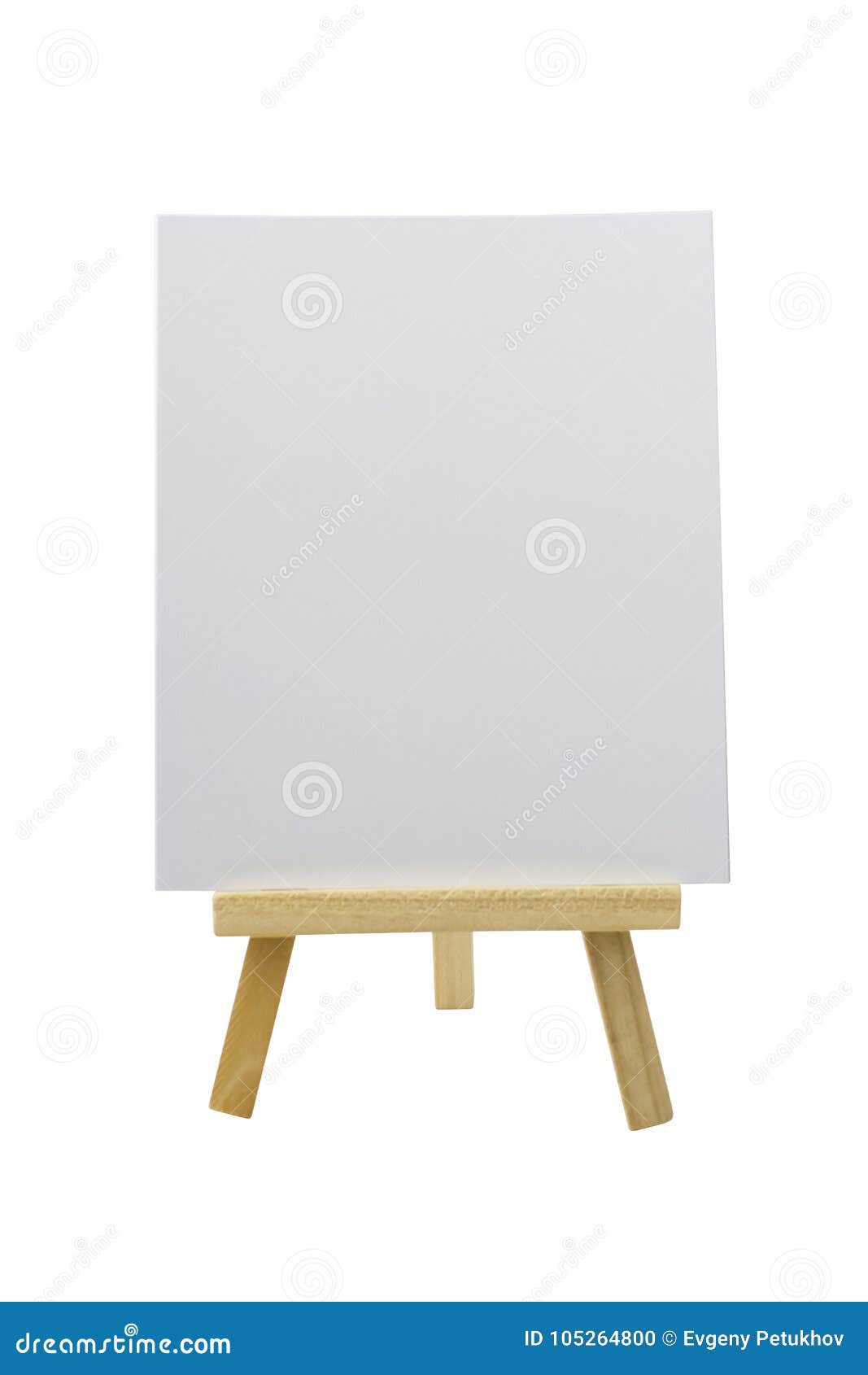 Wooden Brown Easel with a Layout. Empty Canvas. Object on White ... Wooden Brown Easel with a Layout. Empty Canvas. Object on White ...