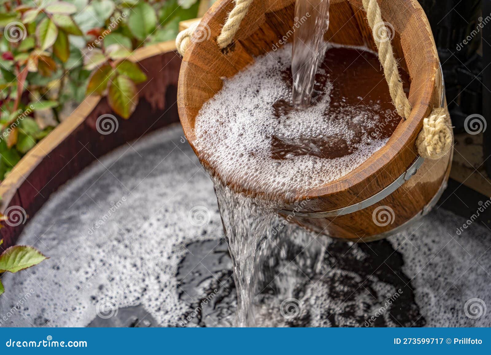Wooden bucket fountain stock image. Image of water, cask - 273599717 Wooden bucket fountain stock image. Image of water, cask - 273599717