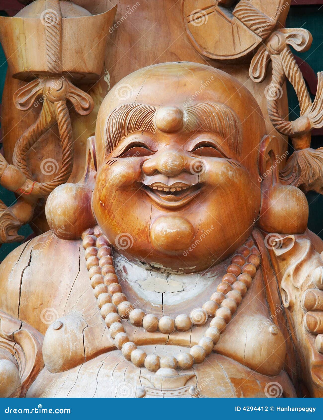 Wooden buddha statue stock photo. Image of faith, details - 4294412