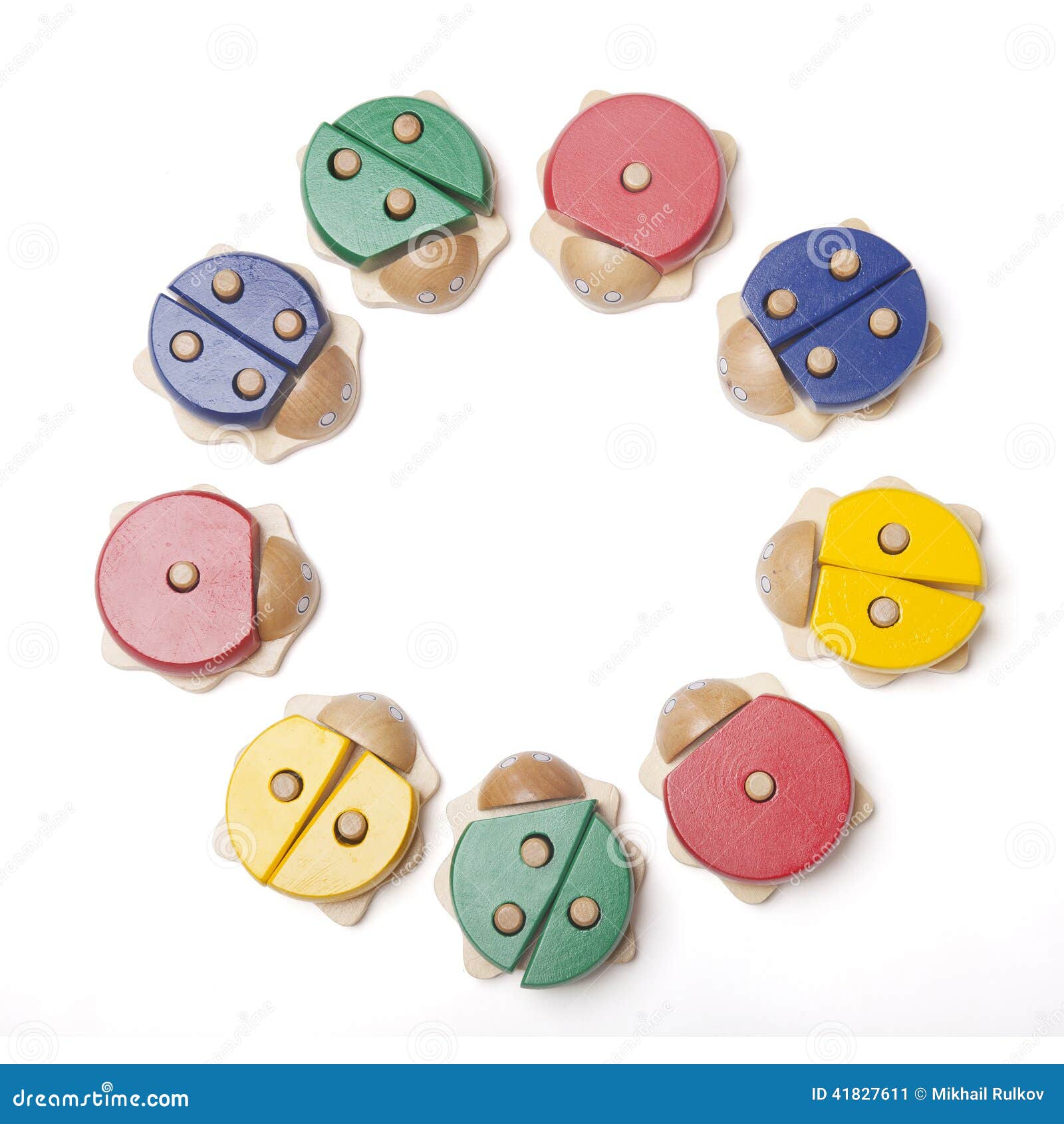 Wooden bugs toys stock image. Image of preschool, isolated - 41827611