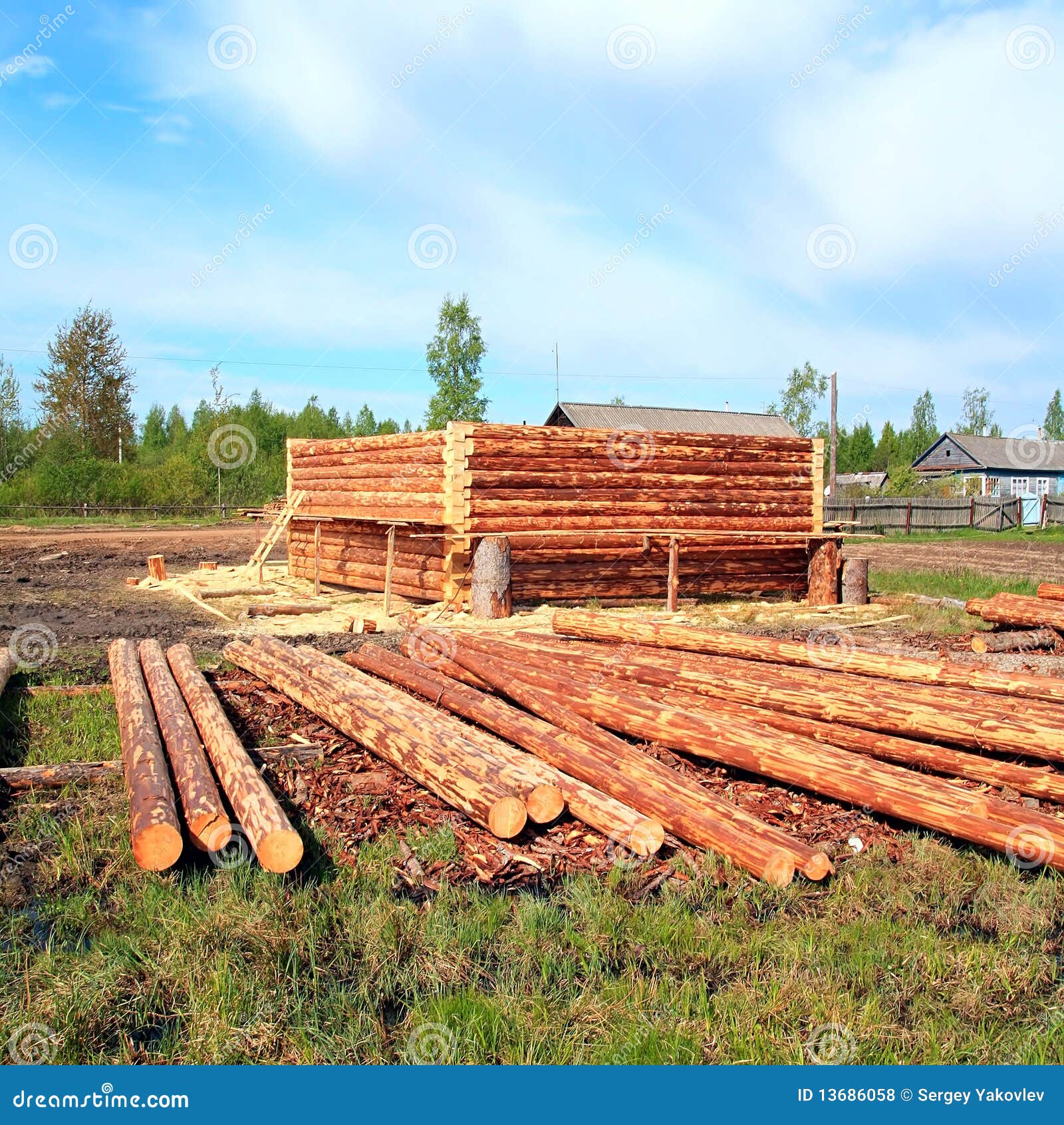 Wooden building stock photo. Image of fresh, mansion - 13686058
