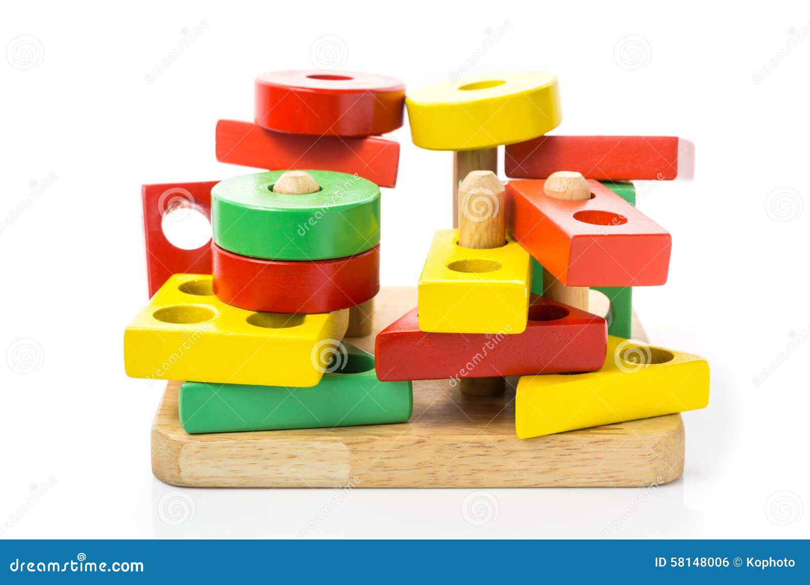 Wooden building blocks stock photo. Image of circle, childrens - 58148006