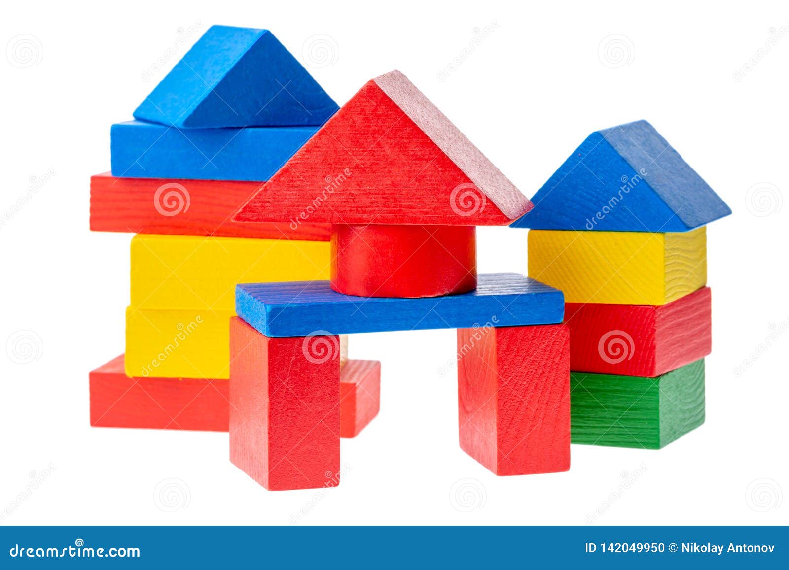 Wooden Building Blocks for Kids Isolated on White Background Stock ... Wooden Building Blocks for Kids Isolated on White Background Stock ...
