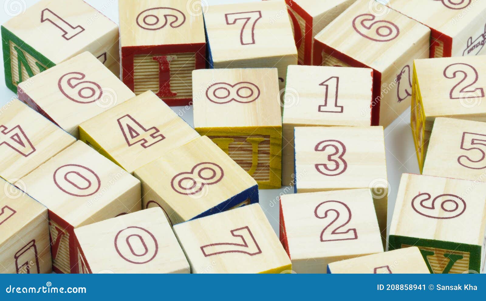 Wooden Building Blocks. Wood Cube Building Blocks Stock Image - Image ...