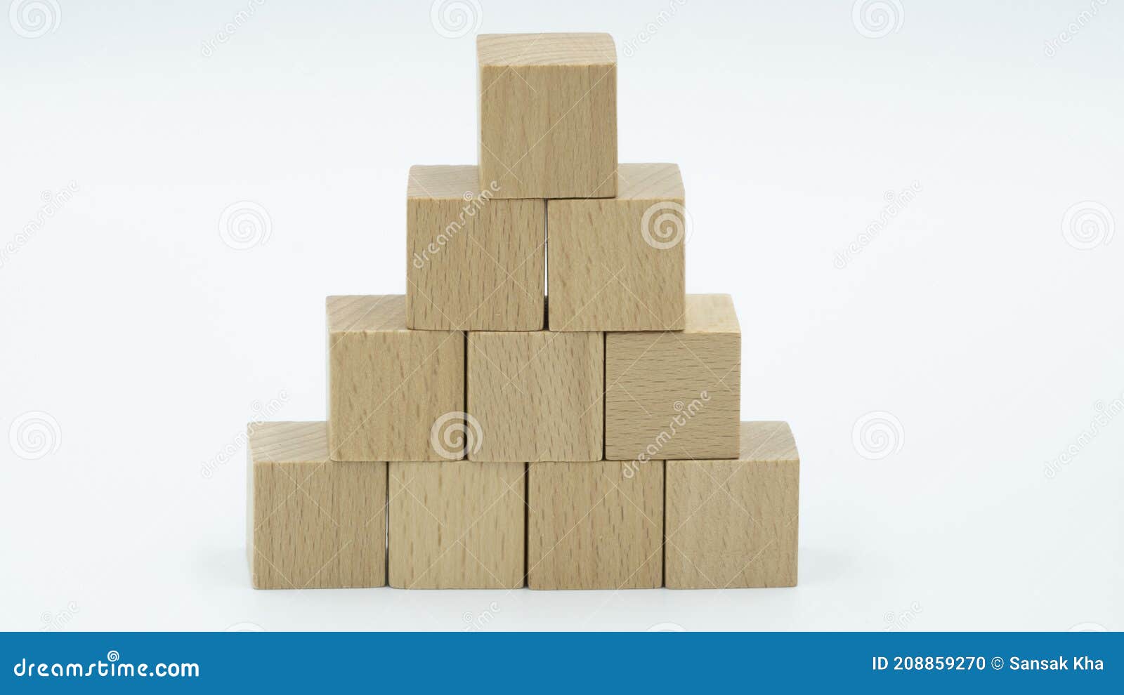 Wooden Building Blocks. Wood Cube Building Blocks Stock Photo - Image ...