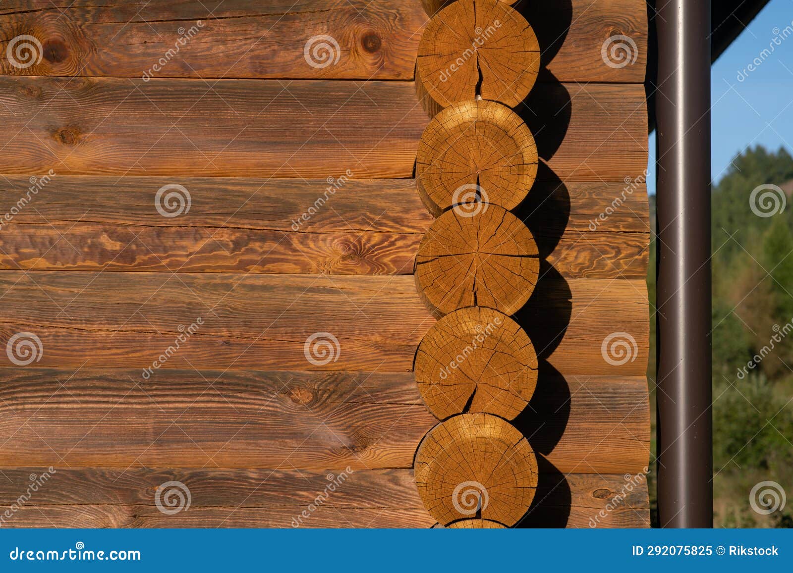 Wooden Building, with Construction Details and Facade with Exposed ...