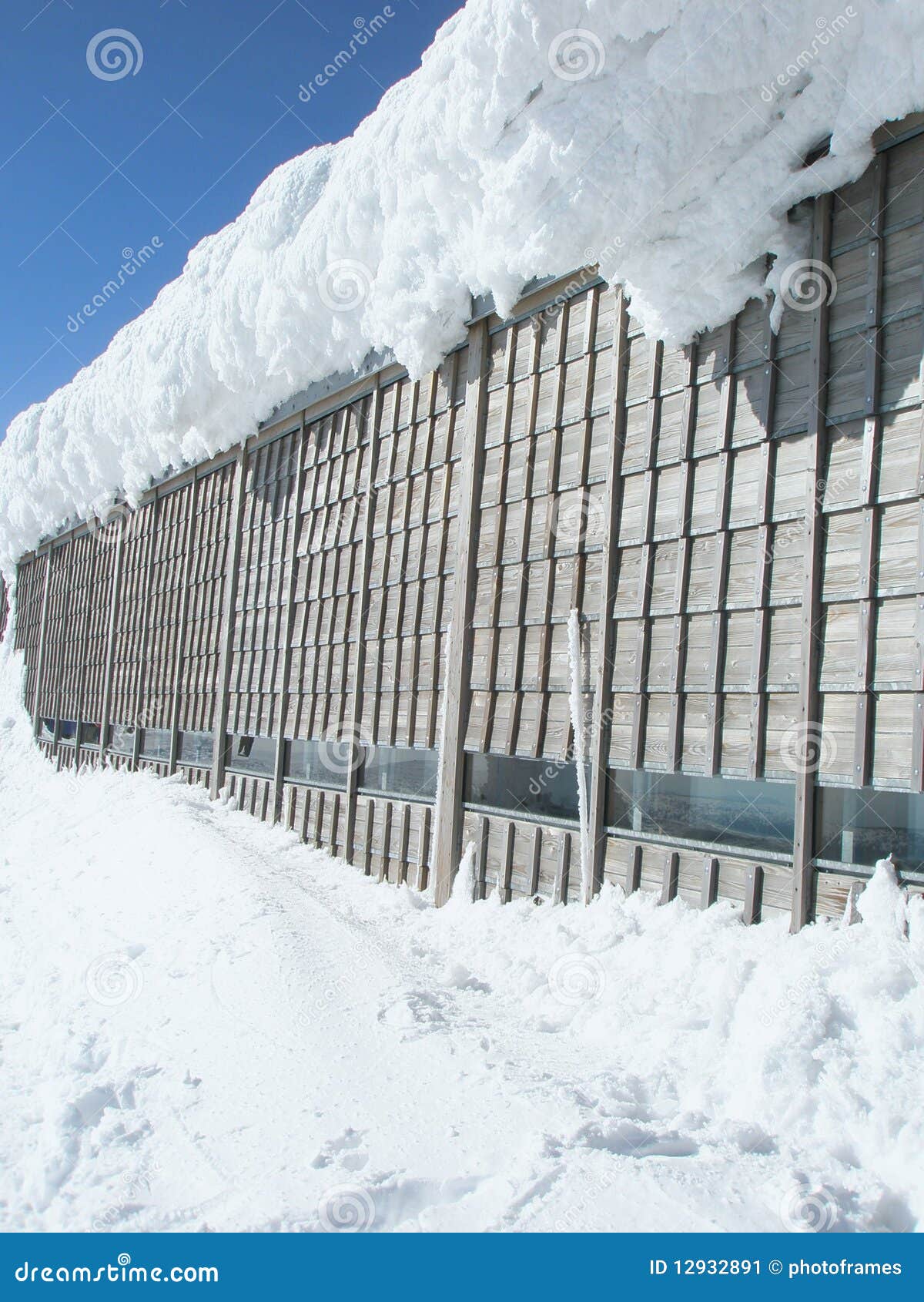 Wooden Building Covered in Snow Stock Image - Image of ecology ...