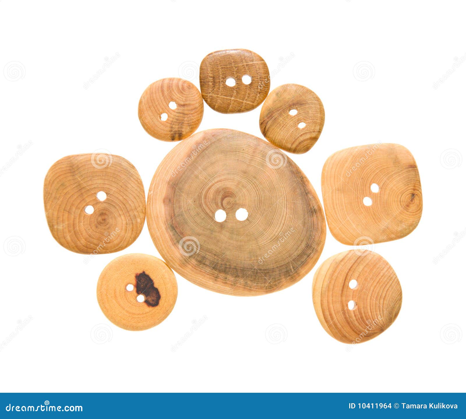 Wooden buttons stock photo. Image of edges, sizes, materila - 10411964