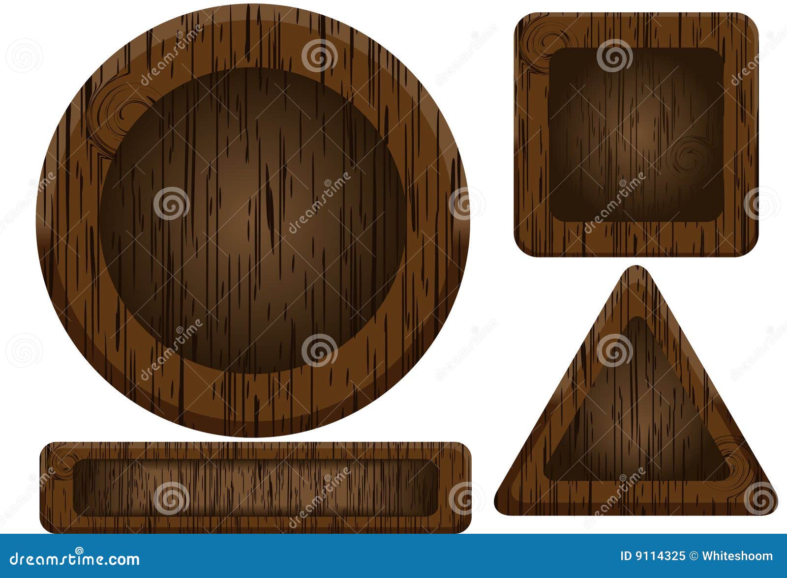 Wooden buttons stock vector. Illustration of button, pattern - 9114325
