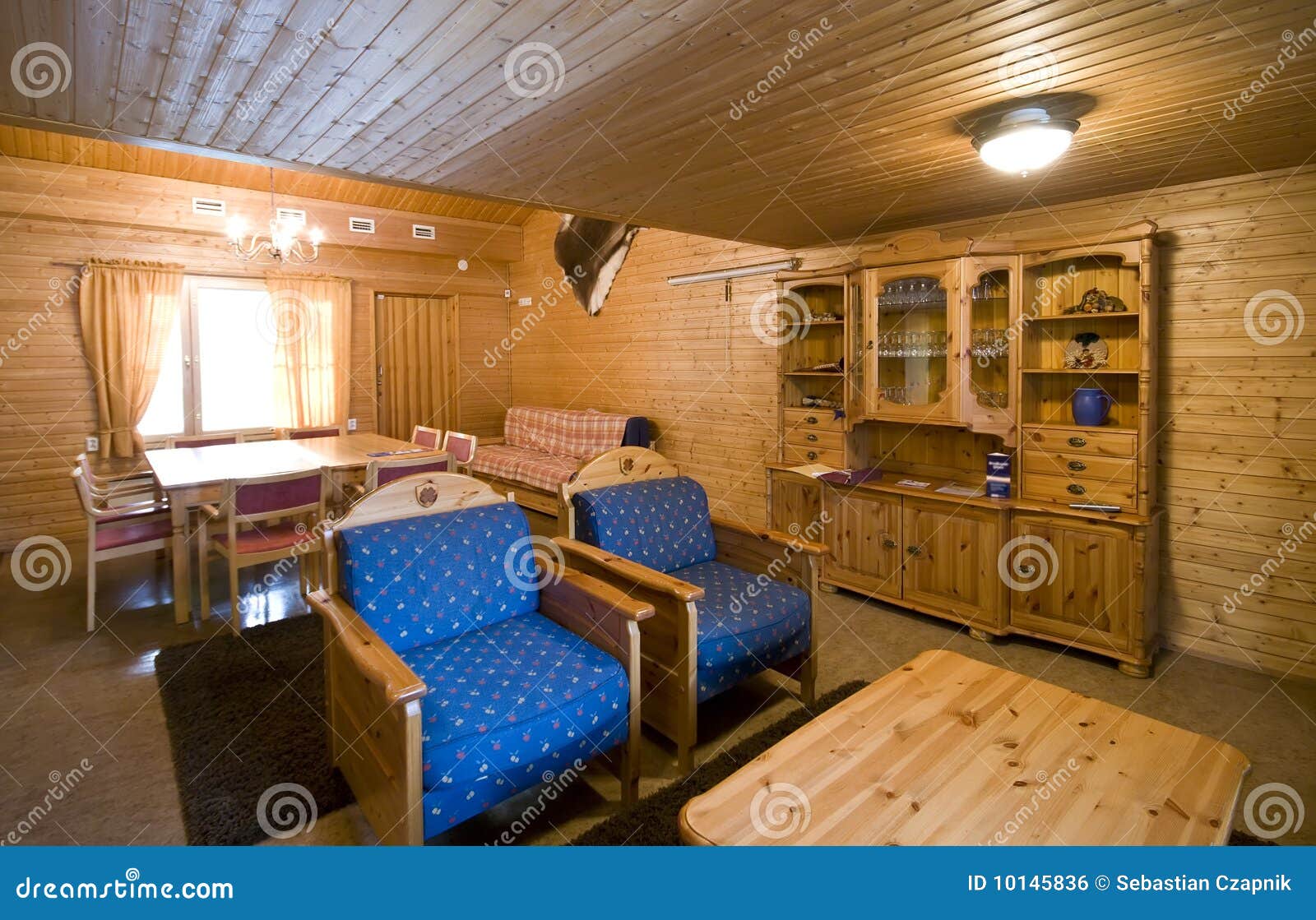 Wooden cabin interior stock photo. Image of luxury, accommodation ...