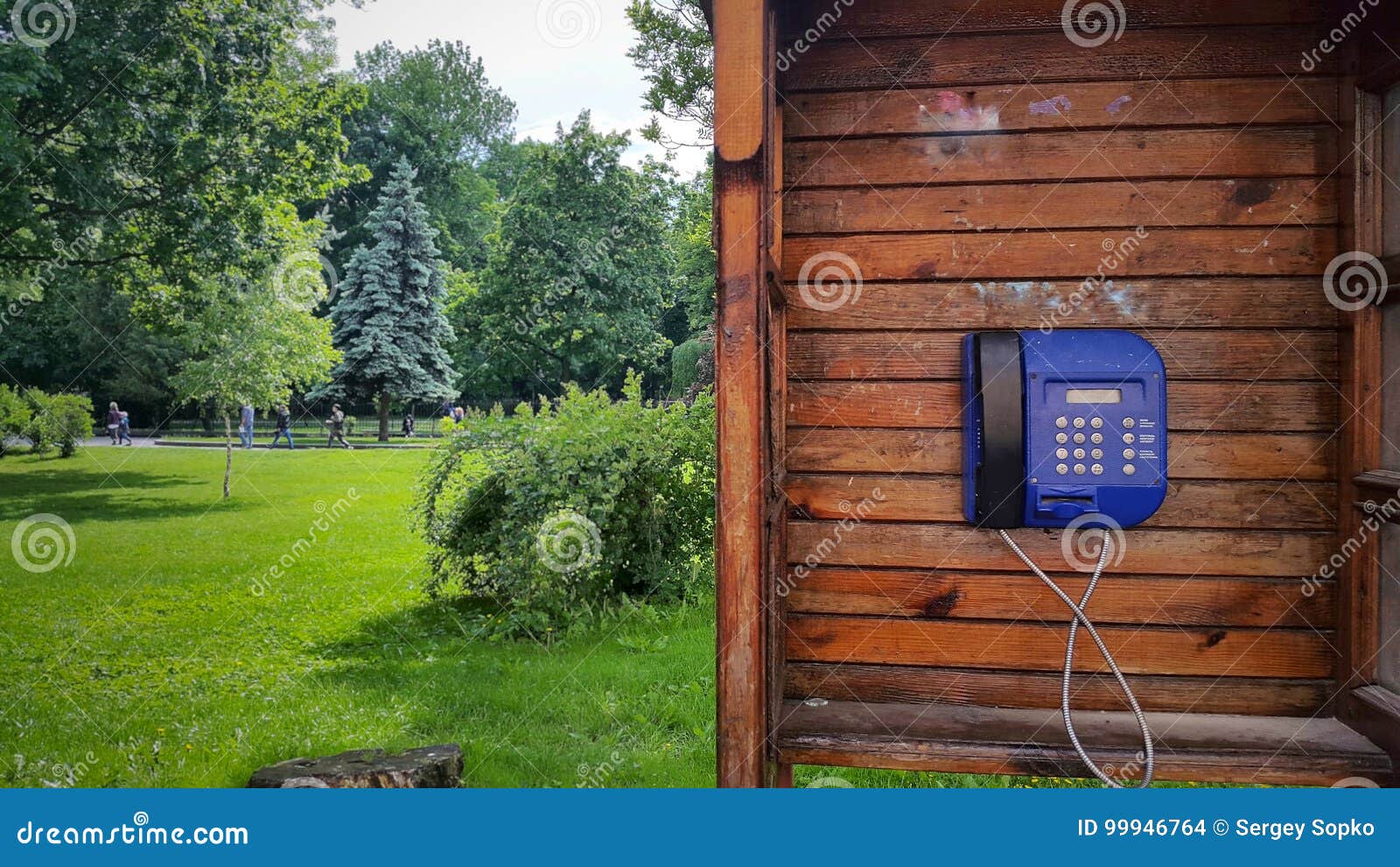 Wooden call box stock photo. Image of color, design, commons - 99946764
