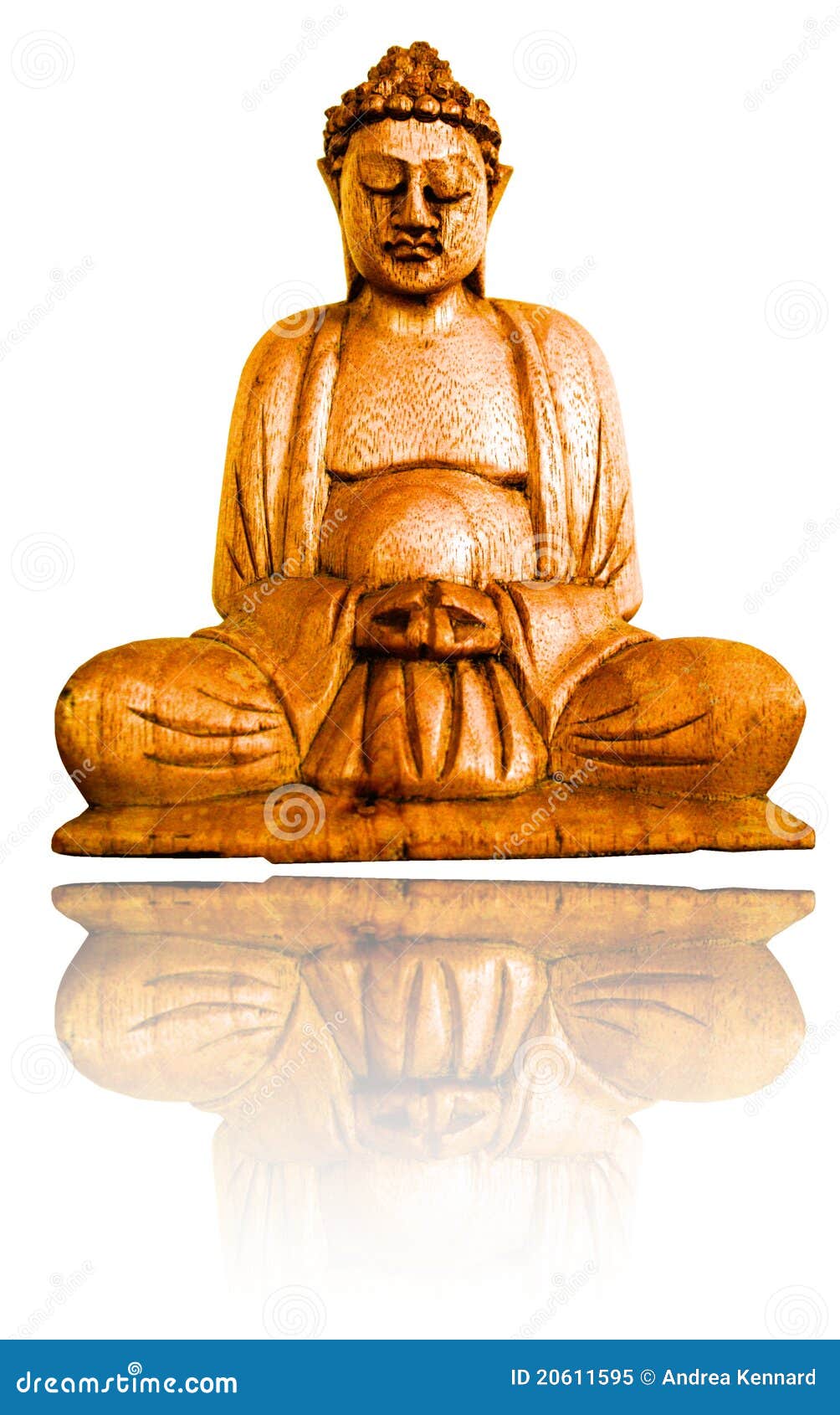 Wooden calm Buddha stock image. Image of peaceful, pray - 20611595