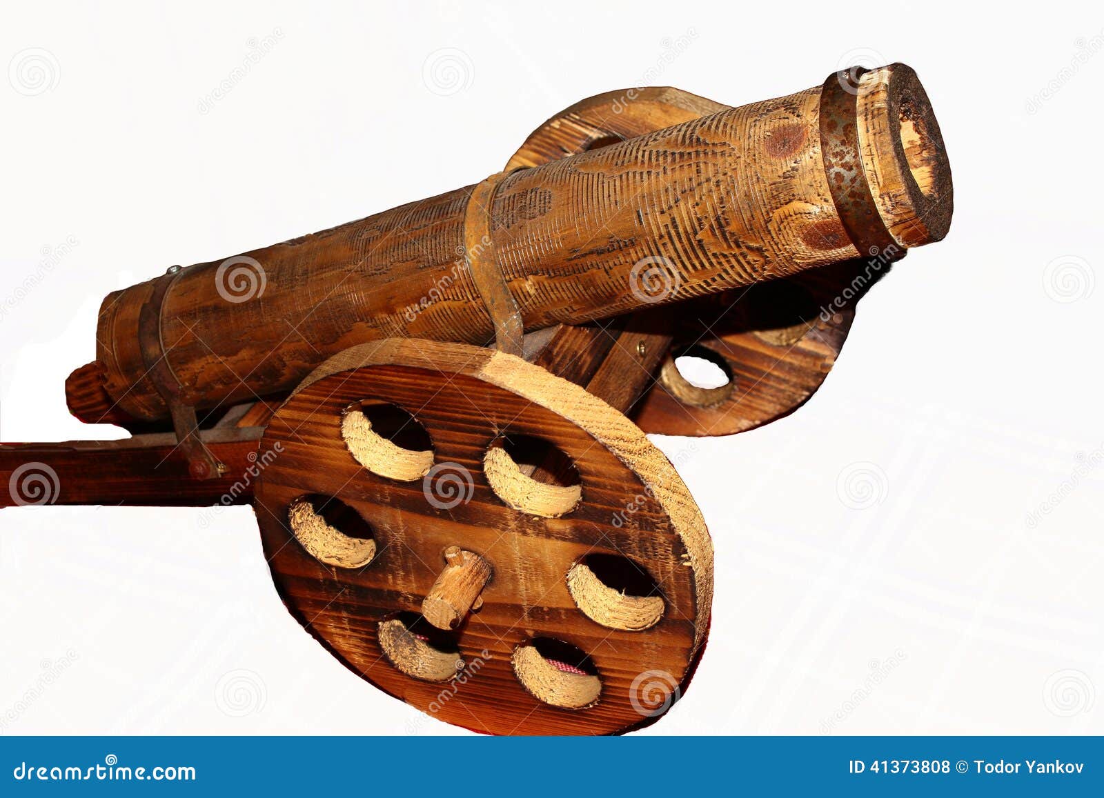 Wooden cannon stock photo. Image of shoot, defense, artillery - 41373808