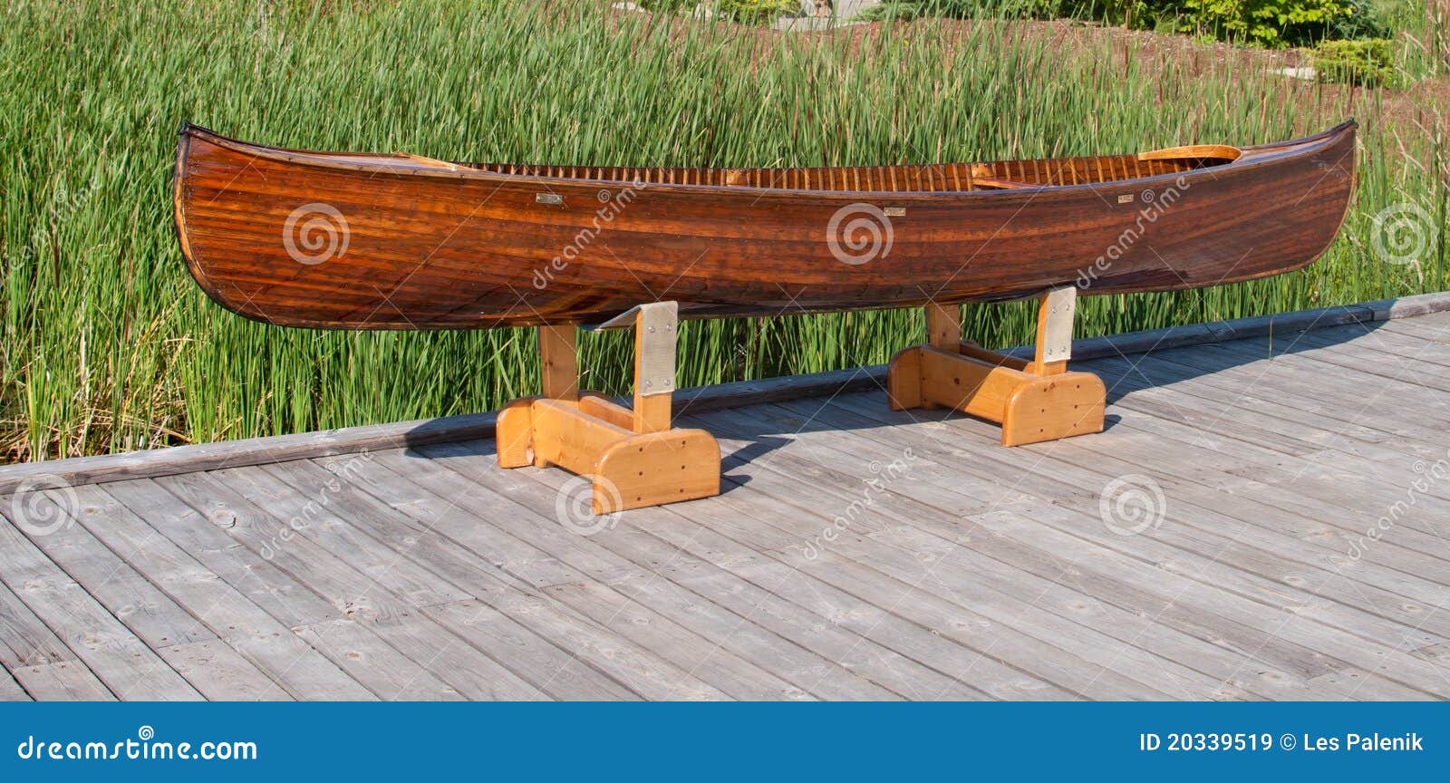 Wooden canoe stock image. Image of wooden, canoe, grass - 20339519