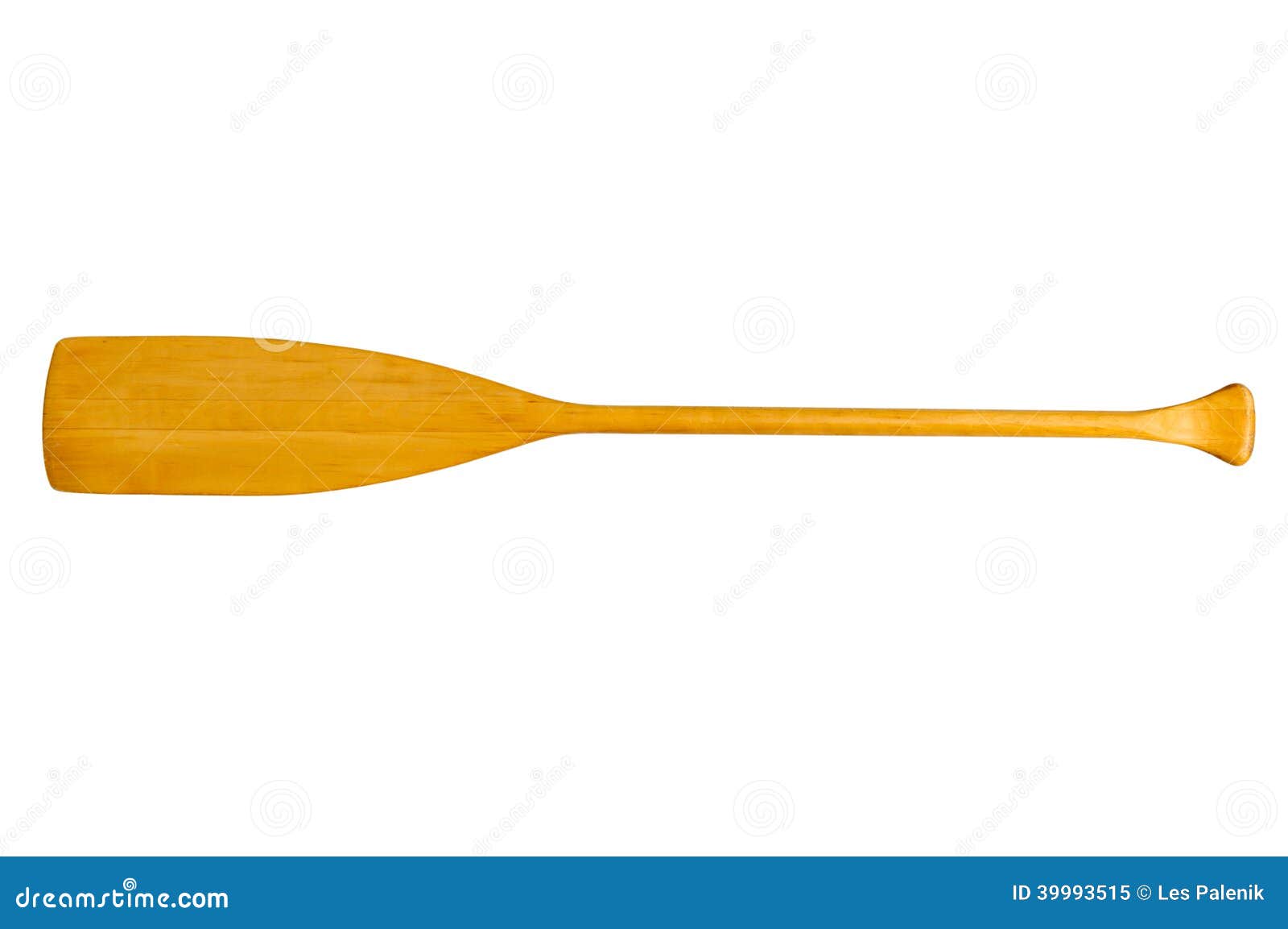 Wooden Canoe Paddle, Isolated on White Stock Image - Image of ...