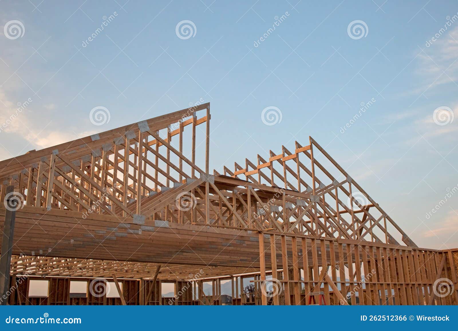 Wooden Carcass, a Timber Framing Construction Stock Photo - Image of ...